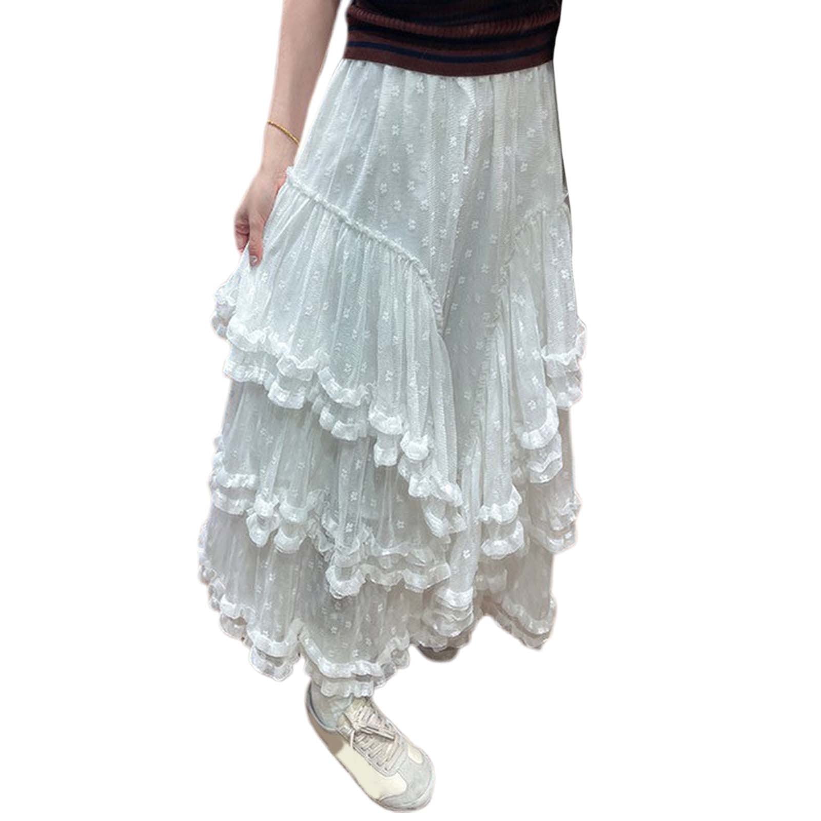 ADEYPCGD Women's High Waist Elegant Pleated Midi Skirt For Women A-Line ...