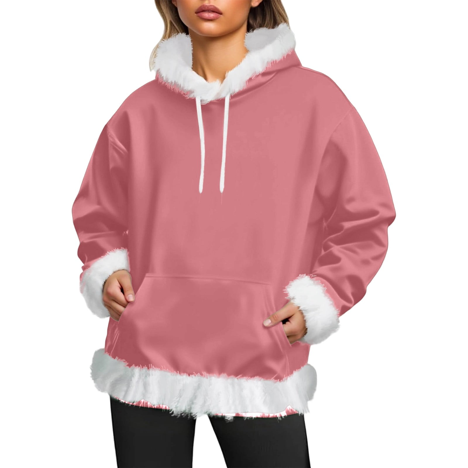 ADEYPCGD Women's Hooded Sweatshirt Cozy Casual Pullover Soft Warm ...