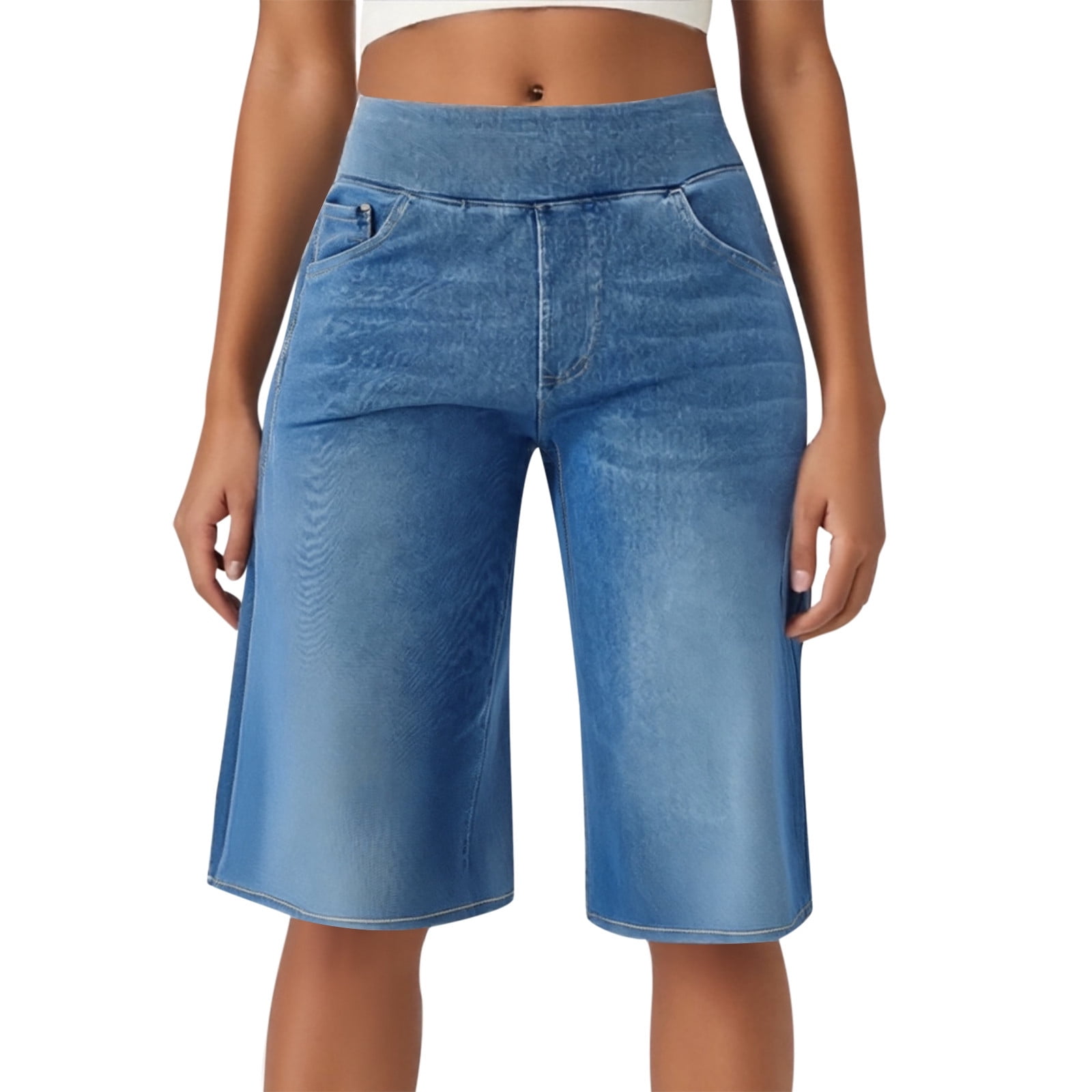 ADEYPCGD Women's Jeans Wide Leg High Waisted Denim Pants with Multiple ...