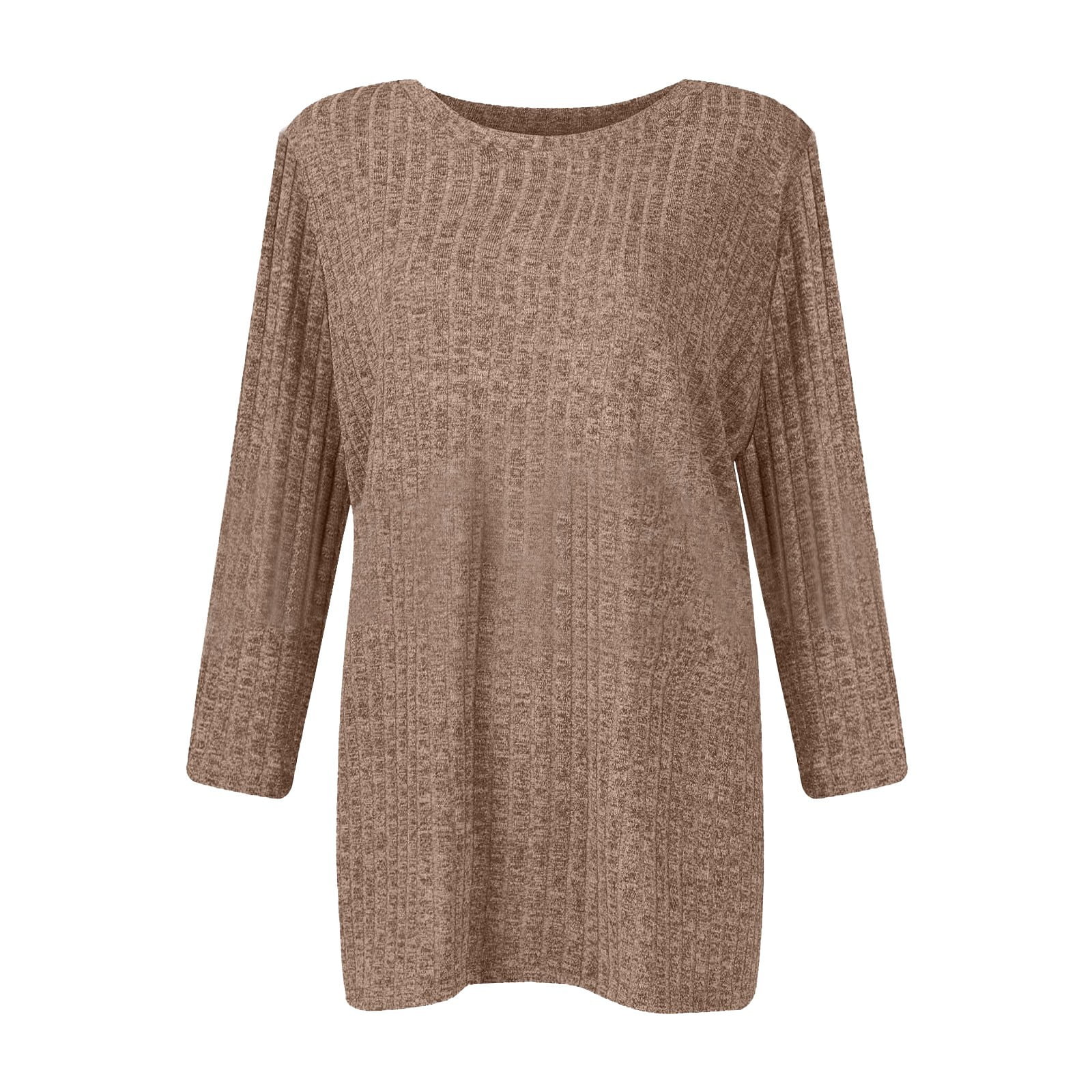 ADEYPCGD Women's Round Neck Solid Color T Shirt for Everyday Wear ...