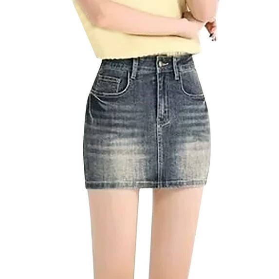 ADEYPCGD Women's Summer High Waist Asymmetrical A-Line Jeans Culotte ...