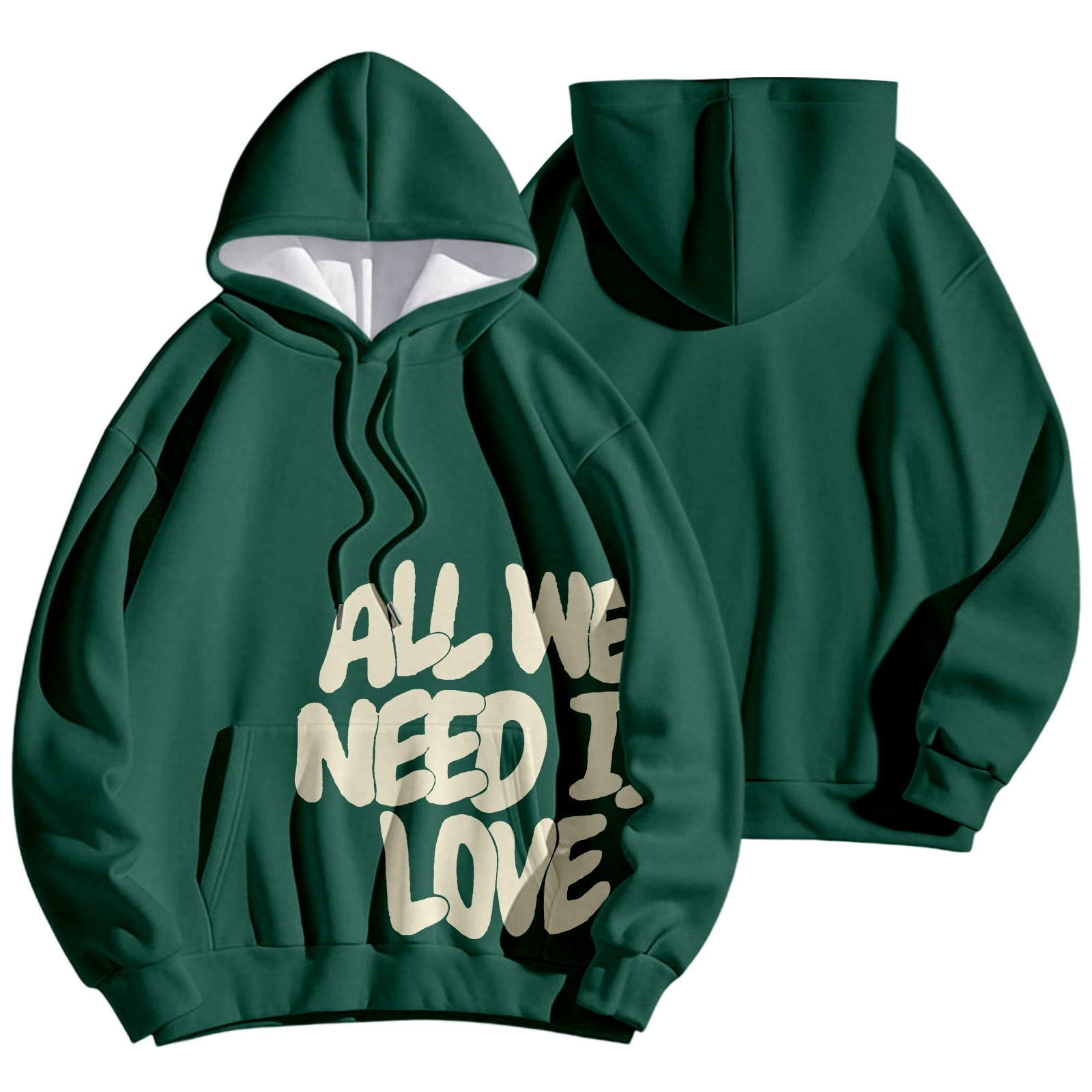 ADEYPCGD Women's Sweatshirt Hip Hop Letter Print Oversize Hoodie Casual ...