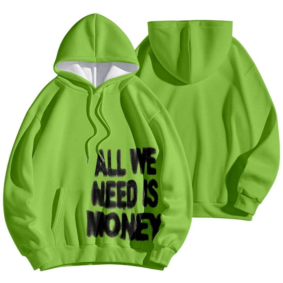 ADEYPCGD Women's Sweatshirt Hip Hop Letter Print Oversize Hoodie Casual ...