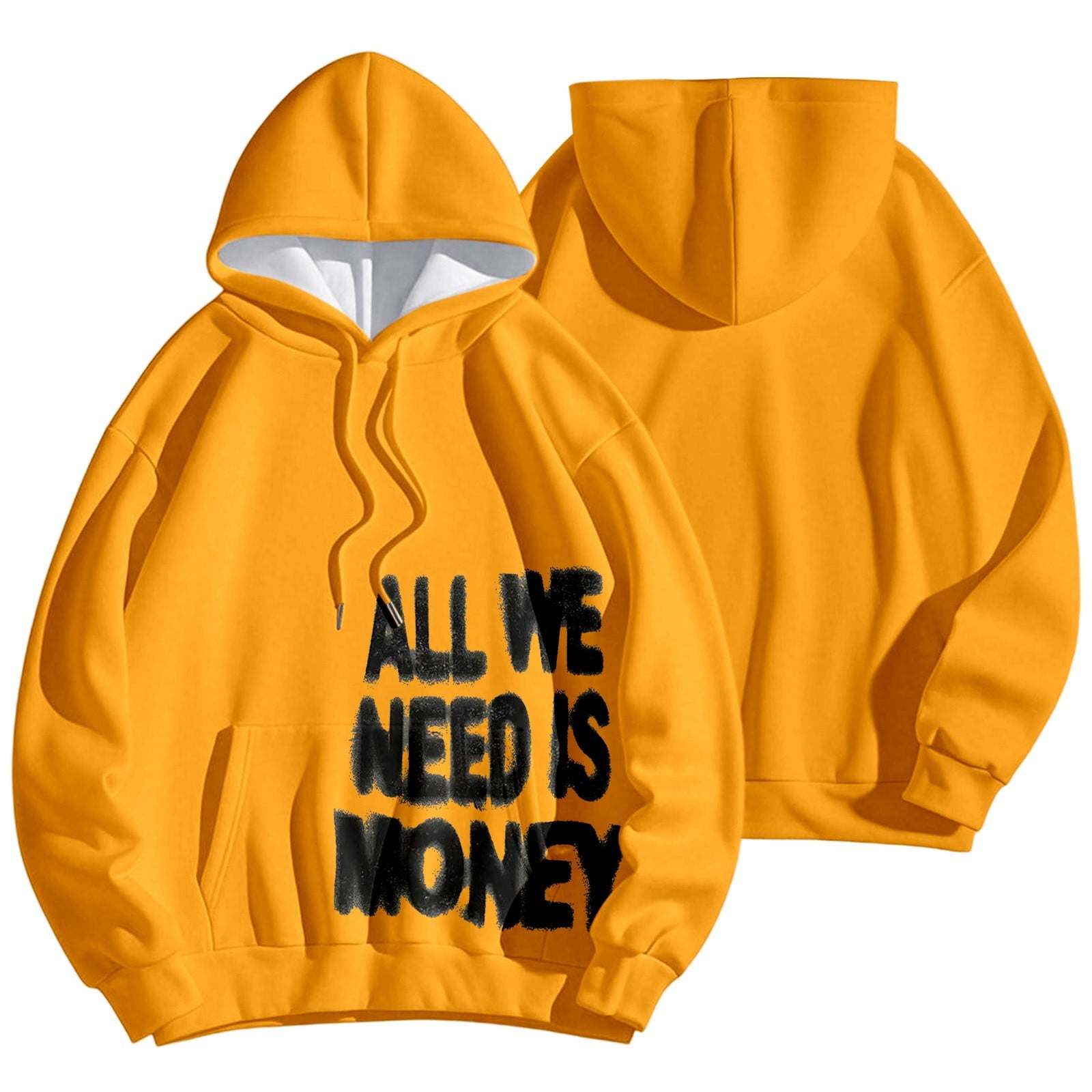 ADEYPCGD Women's Sweatshirt Hip Hop Letter Print Oversize Hoodie Casual ...