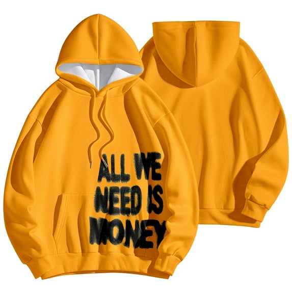 ADEYPCGD Women's Sweatshirt Hip Hop Letter Print Oversize Hoodie Casual ...