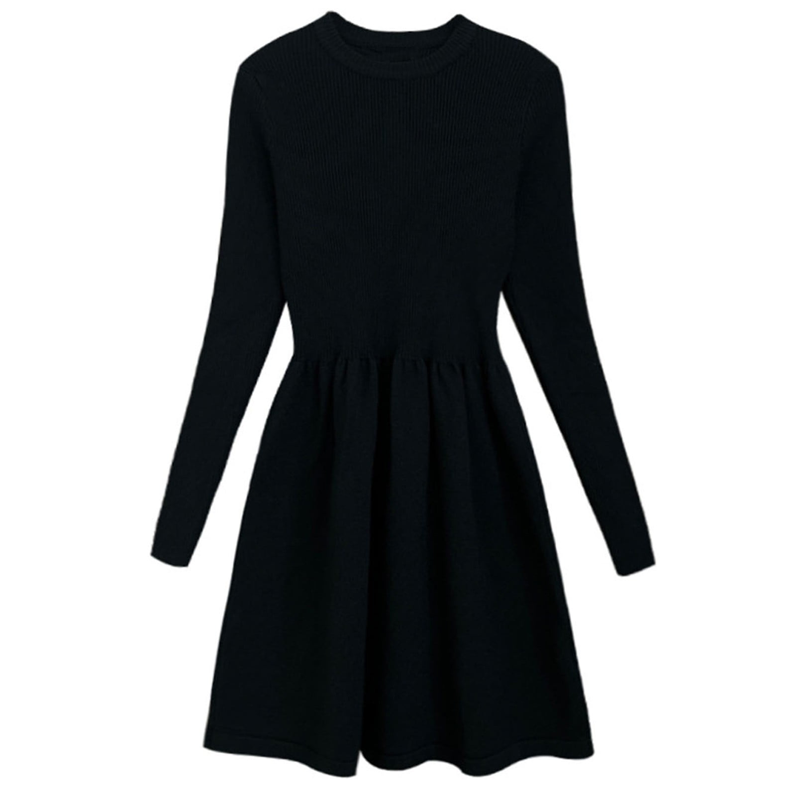 ADEYPCGD Women's Timeless Knit Bodycon Dress for Everyday Wear – Long ...