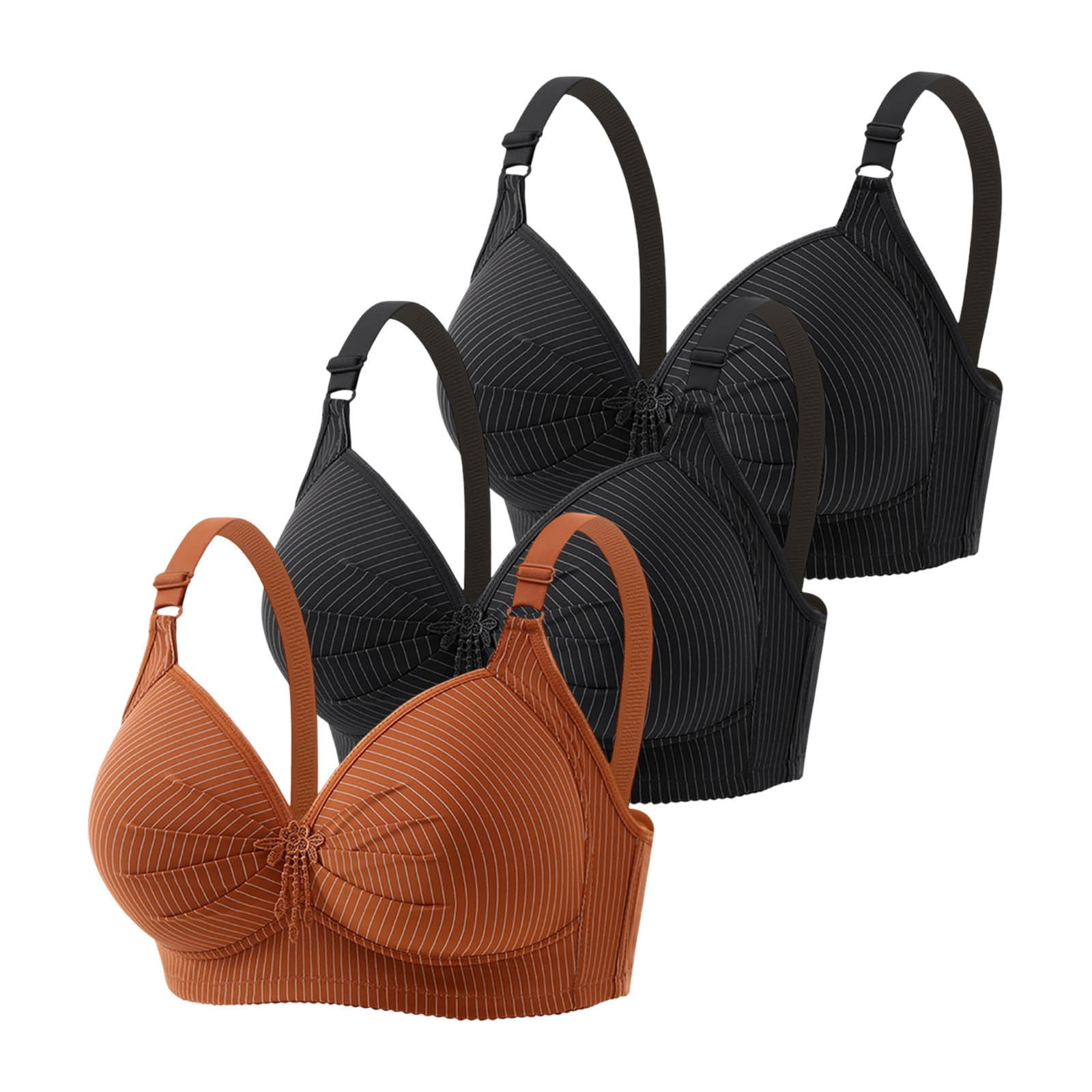 ADEYPCGD Womens Bras Women's Easy Does It No Dig Wire-Free Bra Yellow ...