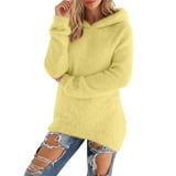 ADEYPCGD Womens Fuzzy Hoodies Cozy Oversized Long Sleeve Fleece ...