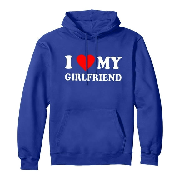 ADEYPCGD Womens I Love My Girlfriend Hoodie Novelty Heart Graphic Tee ...