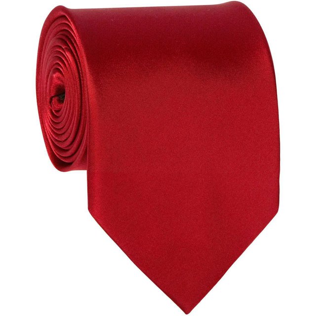 ADF-24 - Mens - Red - Solid Necktie - Walmart.com