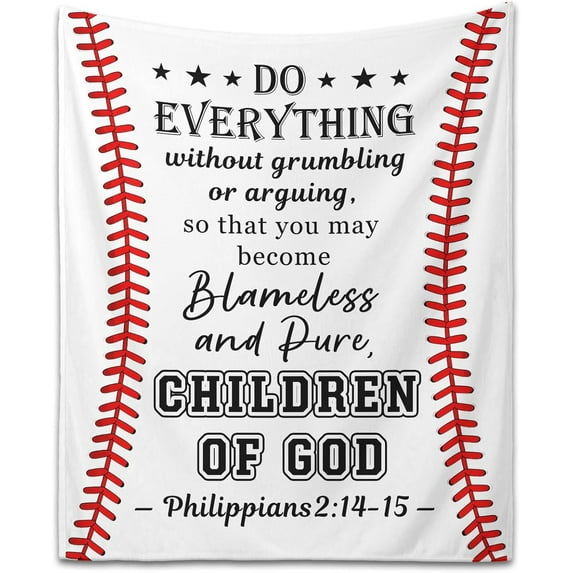 ADHART Baseball Gifts Blanket - Birthday, Christian Gift for Men ...