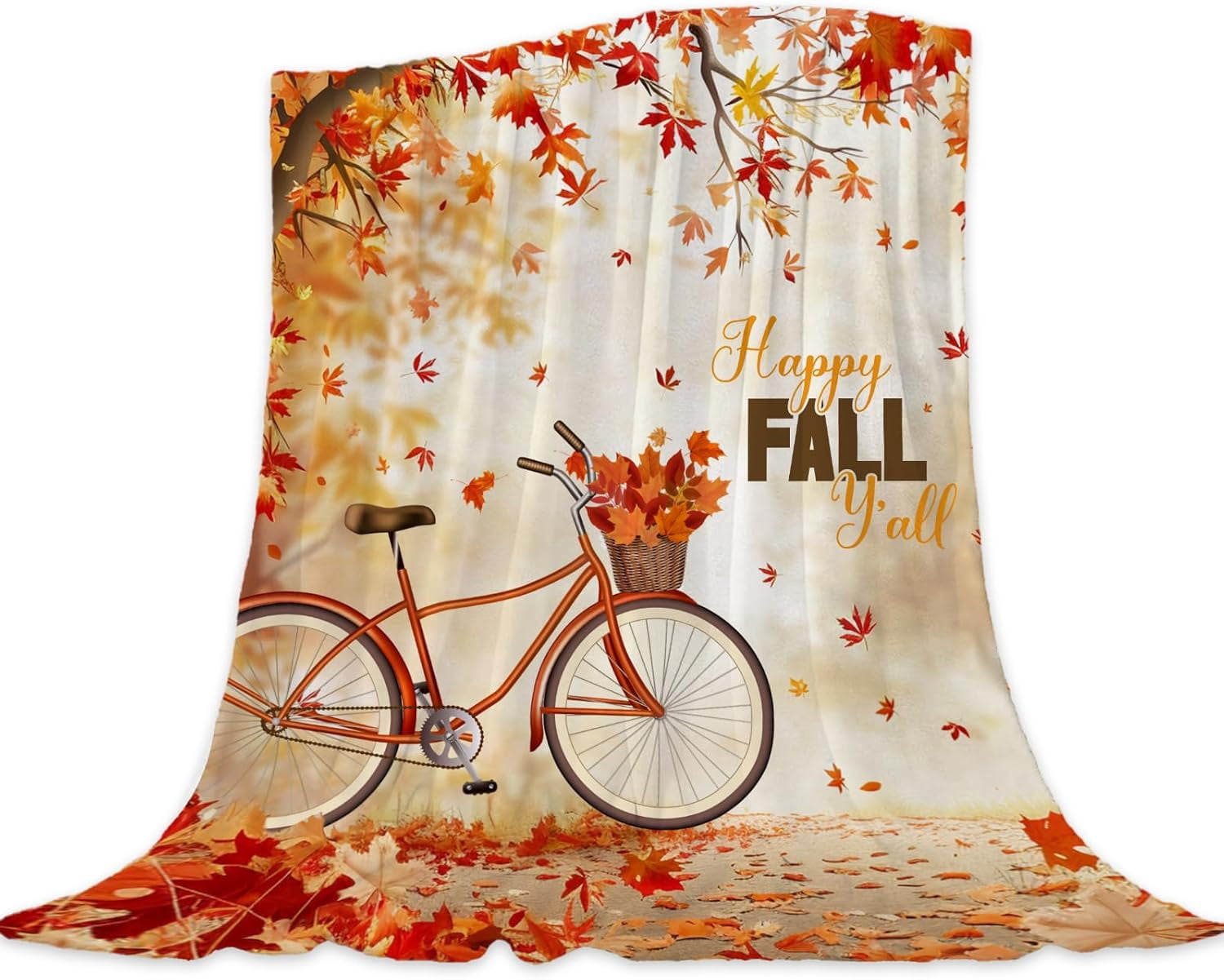 ADHART Fall Decoraitve Throw Blanket Plaid Thanksgiving Autumn Cute ...