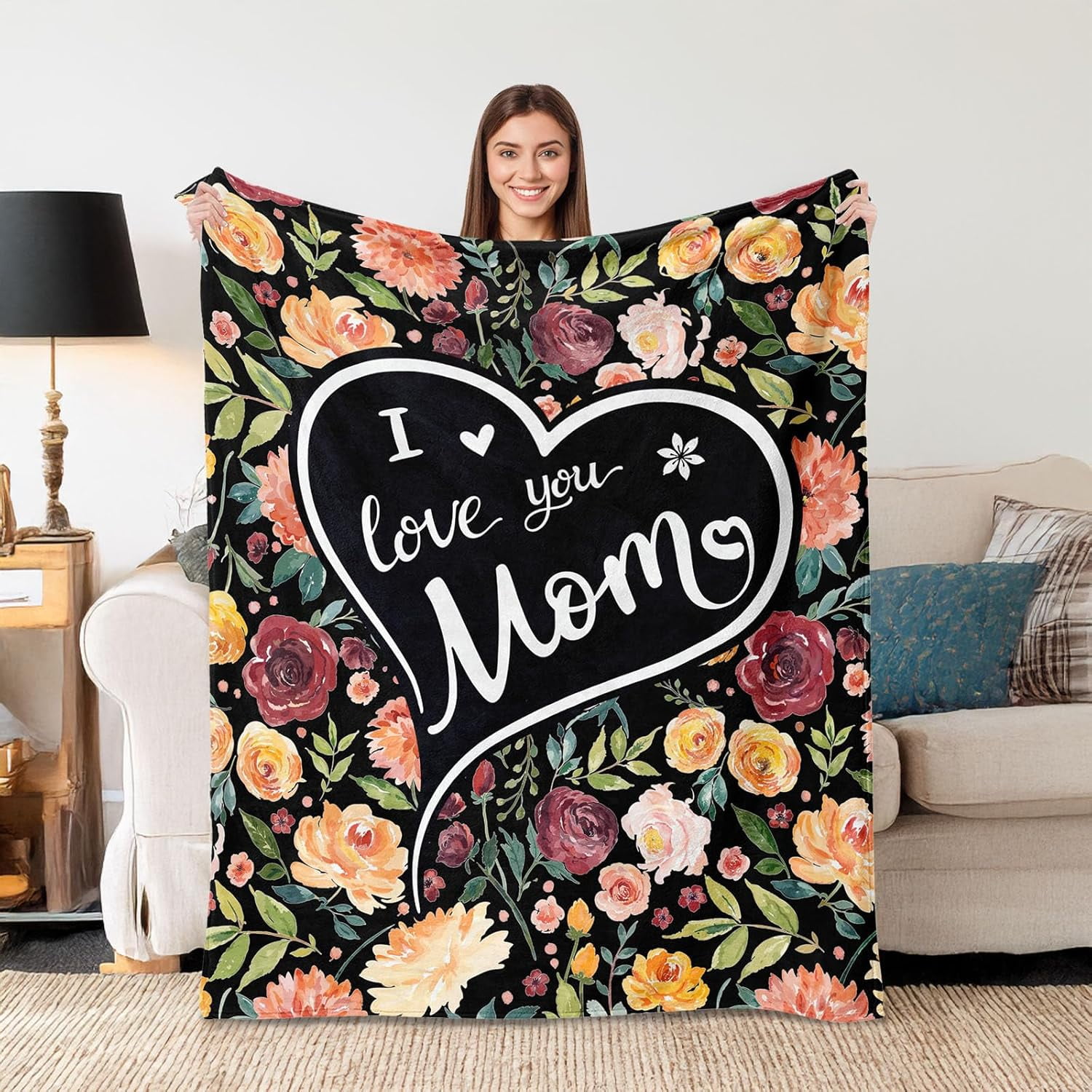 ADHART Gift for Mom, Throw Blanket -Sweet Word Birthday Christmas ...