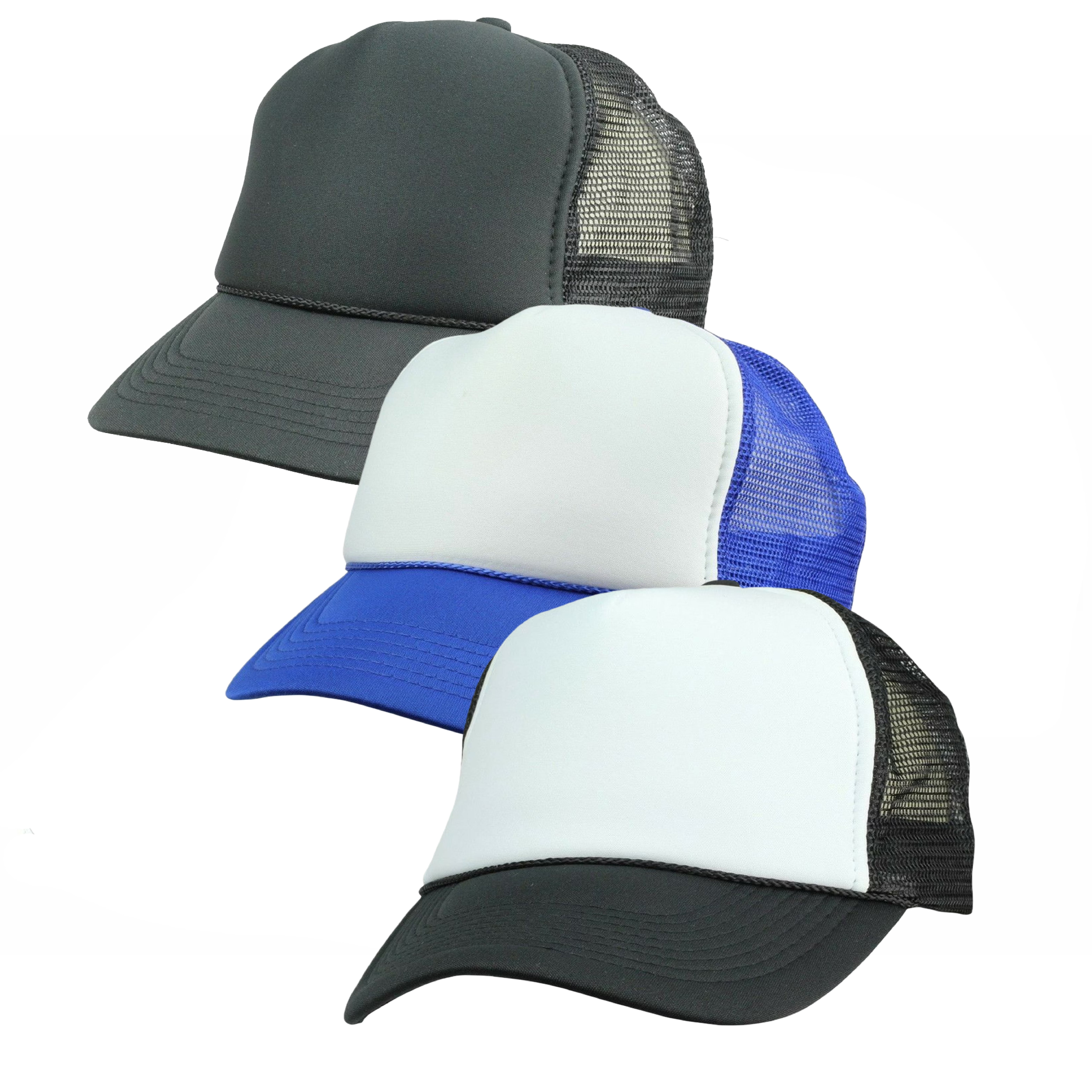 ADHART Sublimation Blanks Polyester Mesh Cap Mesh Hat Two Tone Trucker ...