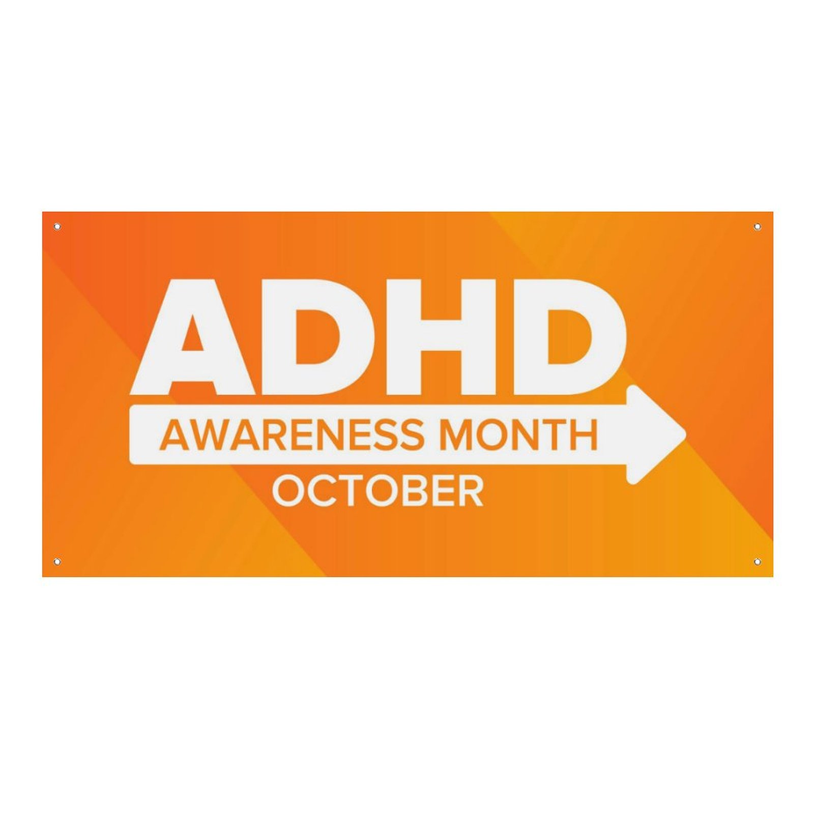 ADHD Awareness Month Banners Flag Hanging Backdrop Sign Wall Decoration ...