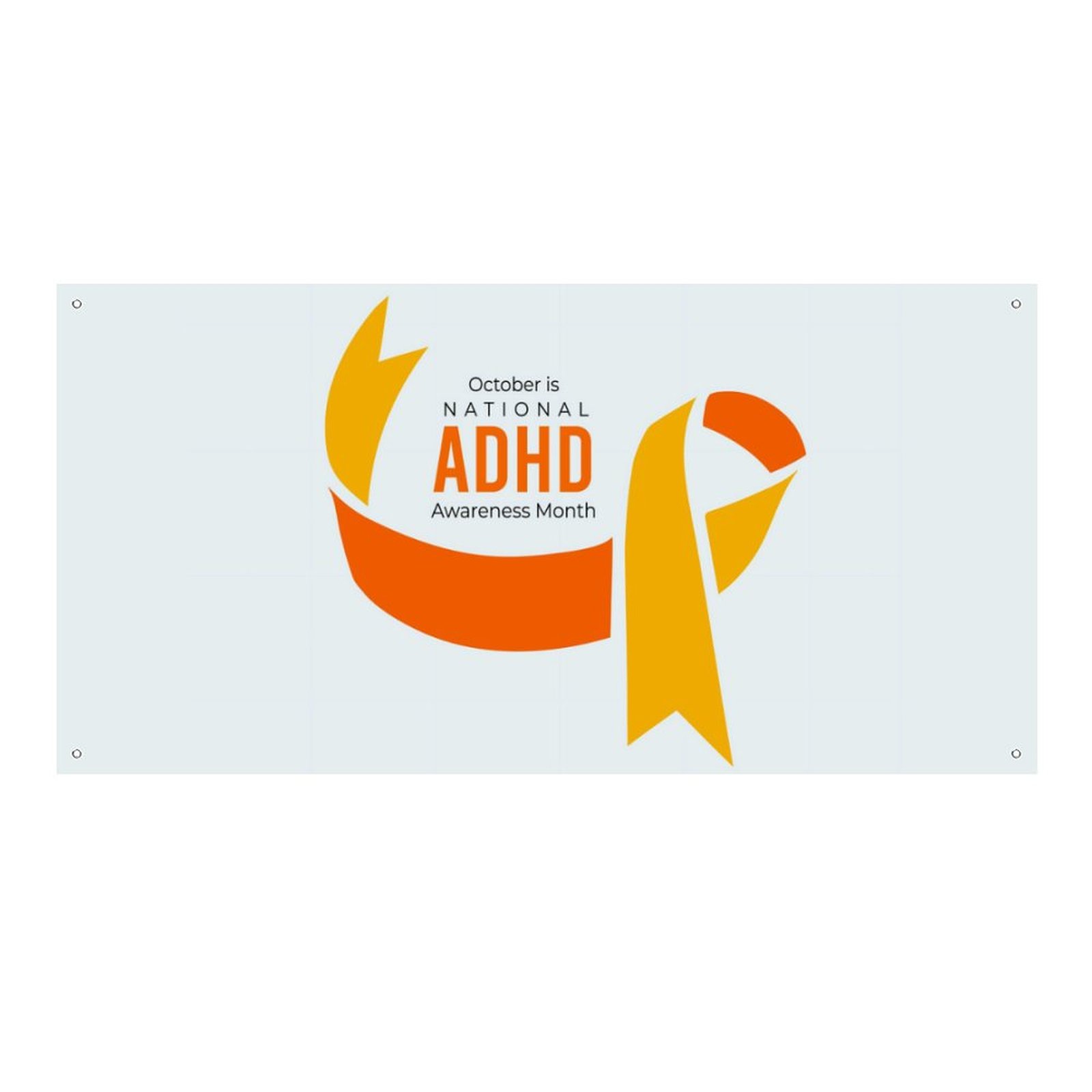 ADHD Awareness Month Banners Flag Hanging Backdrop Sign Wall Decoration ...