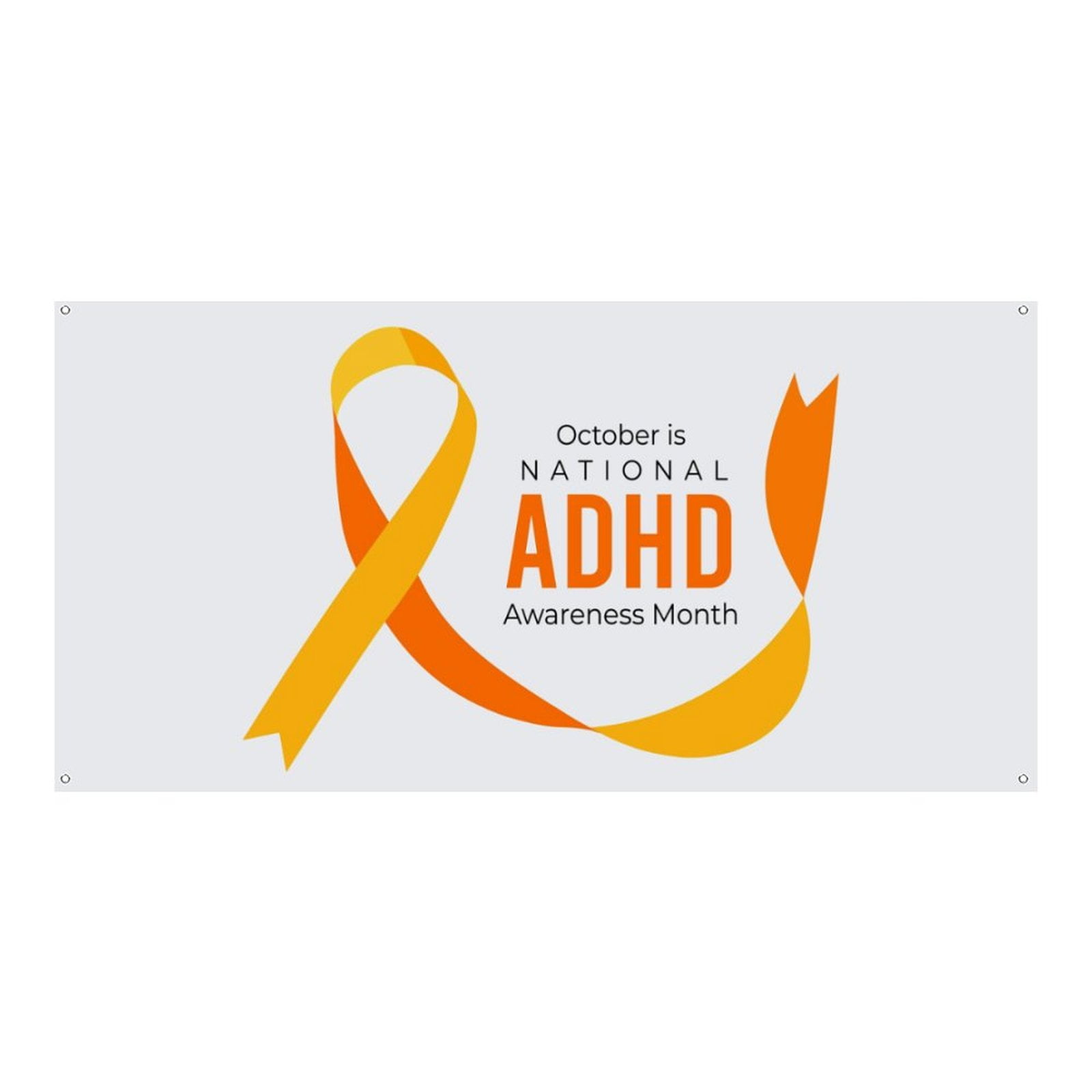 ADHD Awareness Month Banners Flag Hanging Backdrop Sign Wall Decoration ...