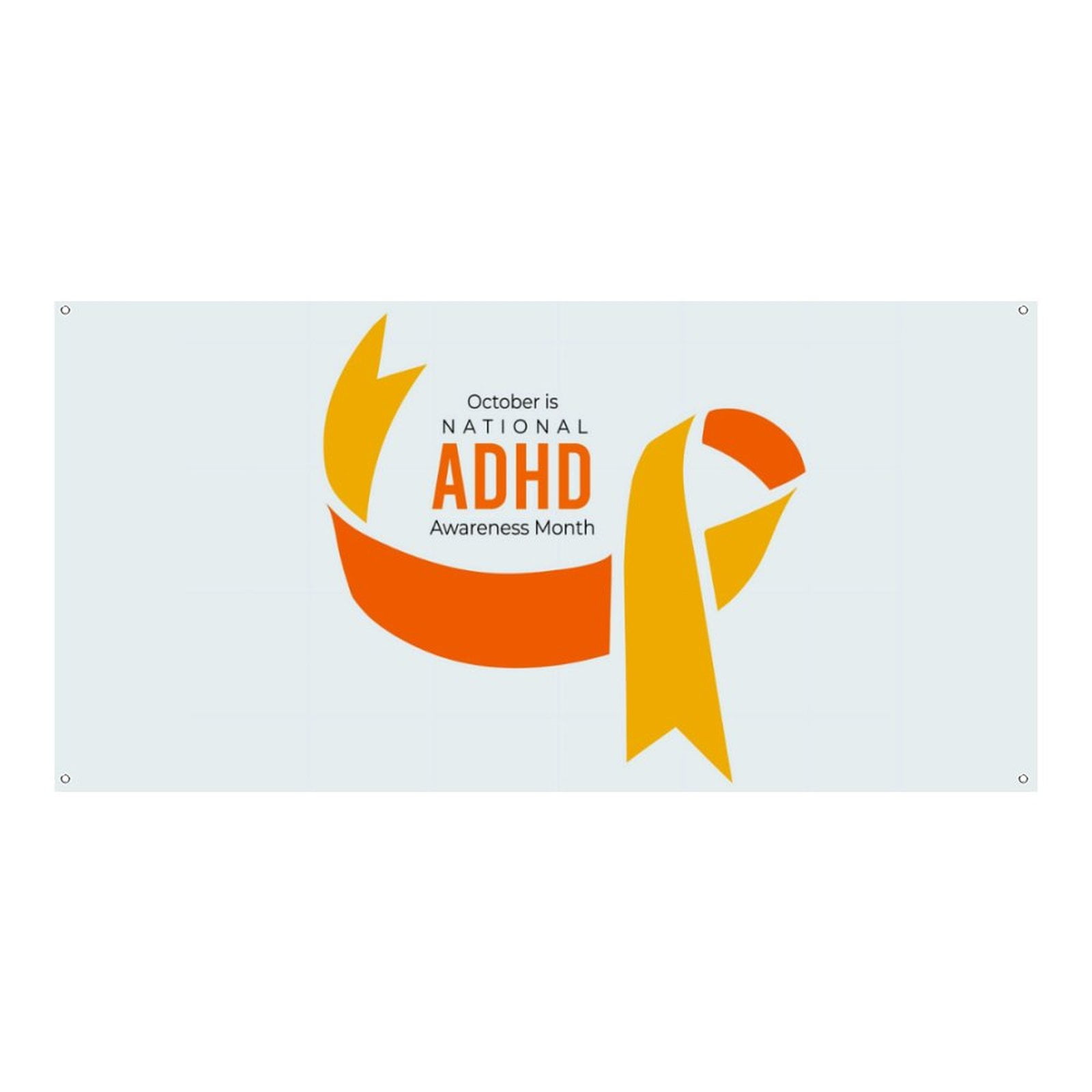 ADHD Awareness Month Banners Flag Hanging Backdrop Sign Wall Decoration ...