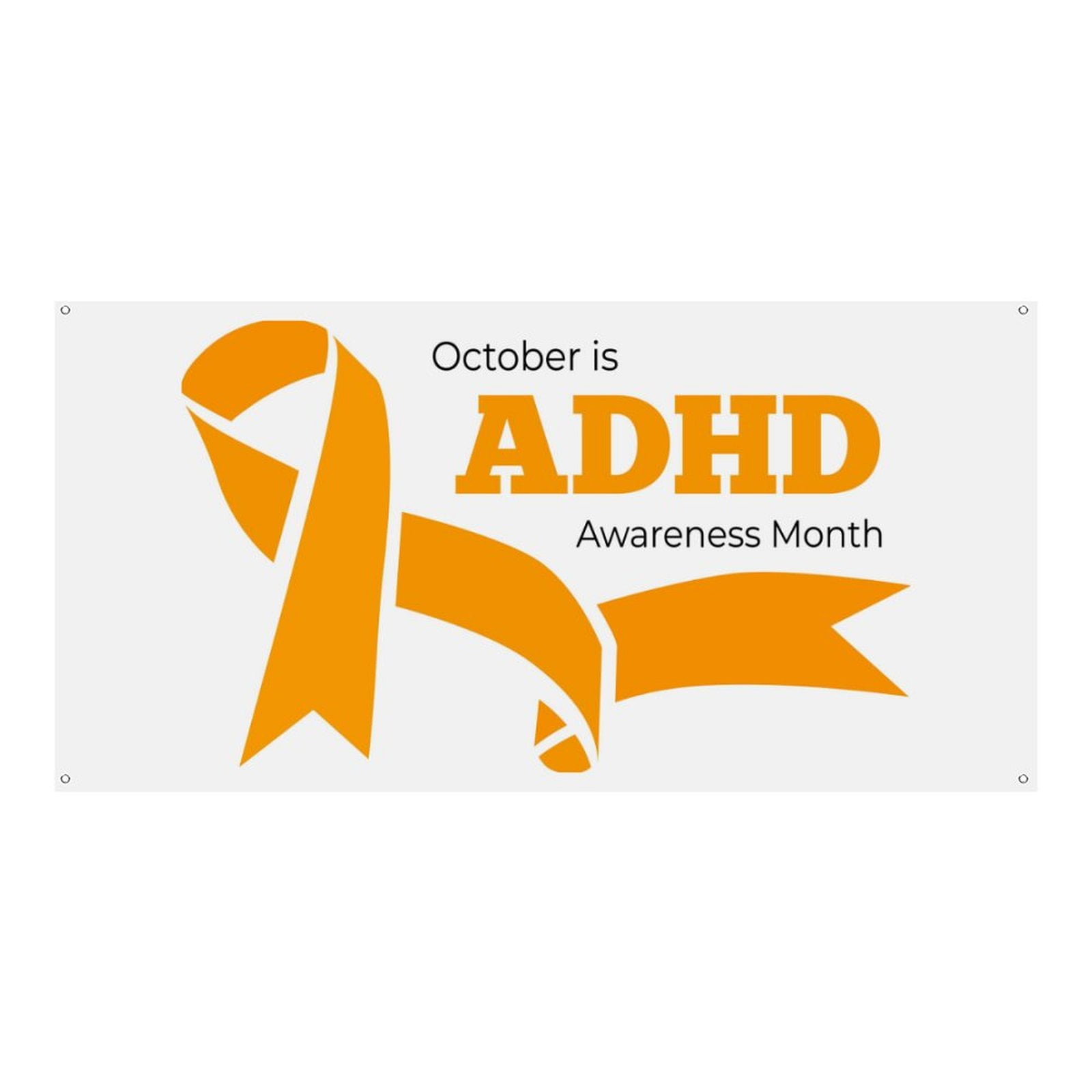 ADHD Awareness Month Banners Flag Hanging Backdrop Sign Wall Decoration ...