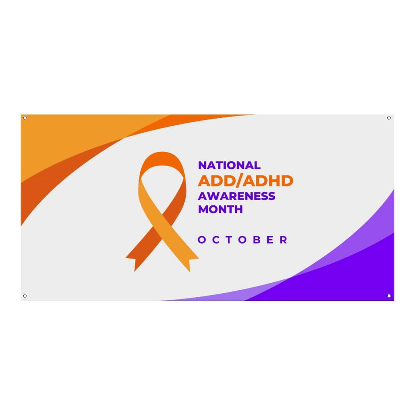 ADHD Awareness Month Banners Flag Hanging Backdrop Sign Wall Decoration ...