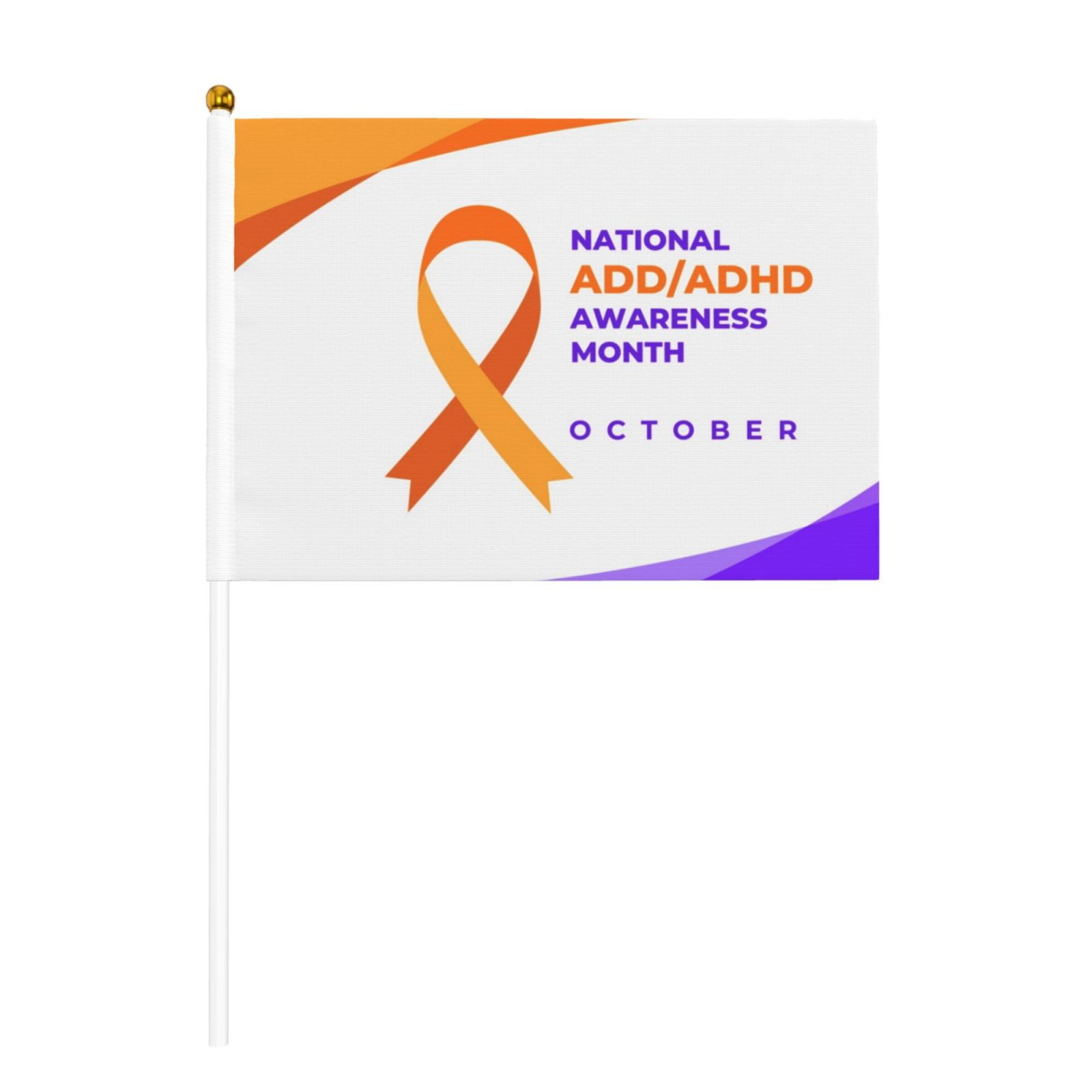 ADHD Awareness Month Flags 10 Packs Mini Handheld Flag Desk Flag 5.5 x ...