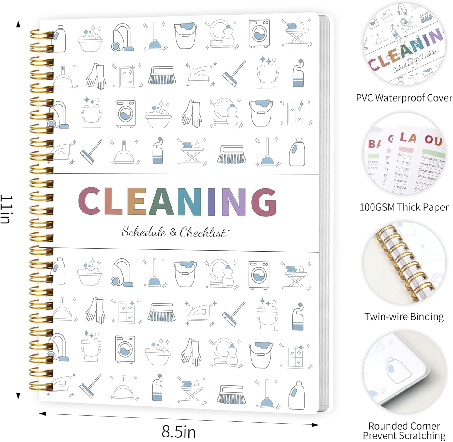 ADHD Cleaning Planner for Adults & Students - Daily Weekly Monthly ...