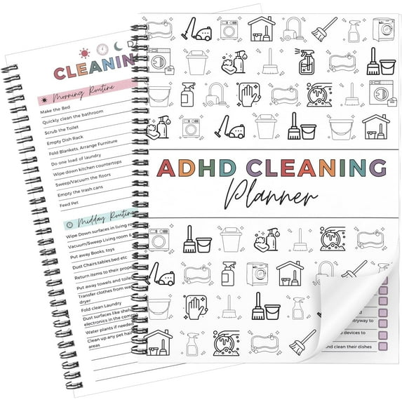 ADHD Cleaning Planner, Cleaning Schedule and Checklist Plan ousehold ...