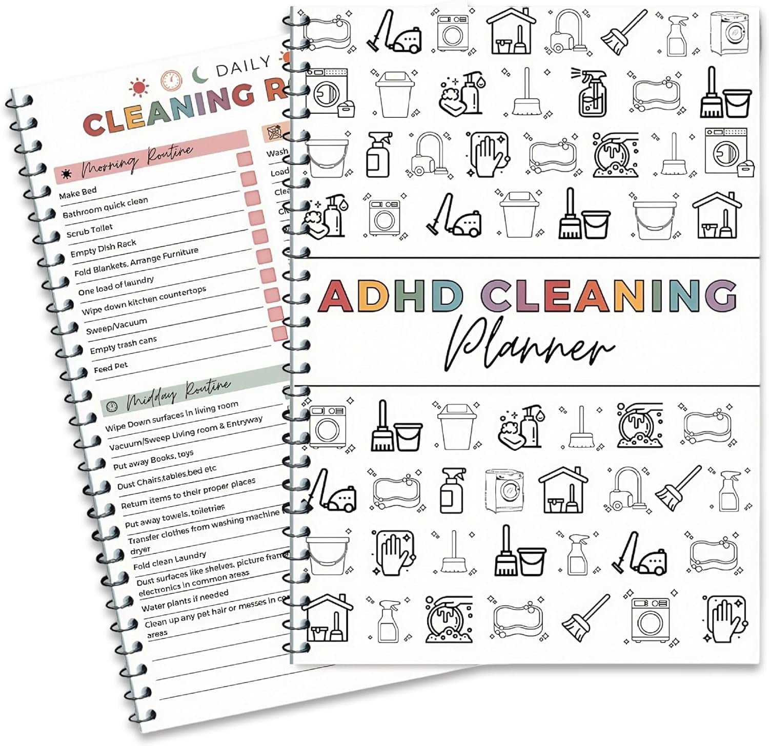 ADHD Cleaning Planner, Daily Weekly Monthly Home Planning Stickers ...