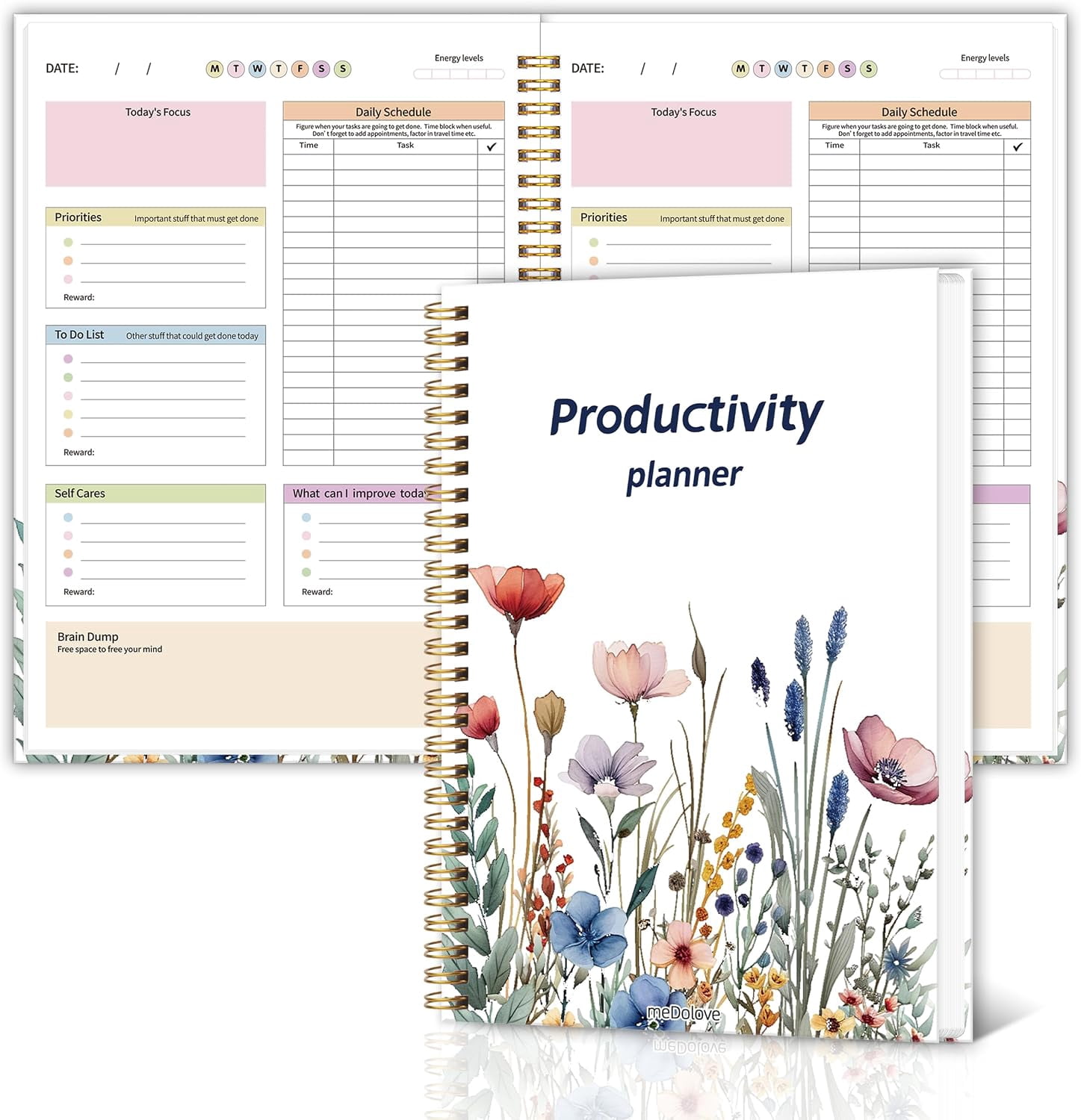 ADHD Daily Planner - Productivity Planner & Undated Task Management ...