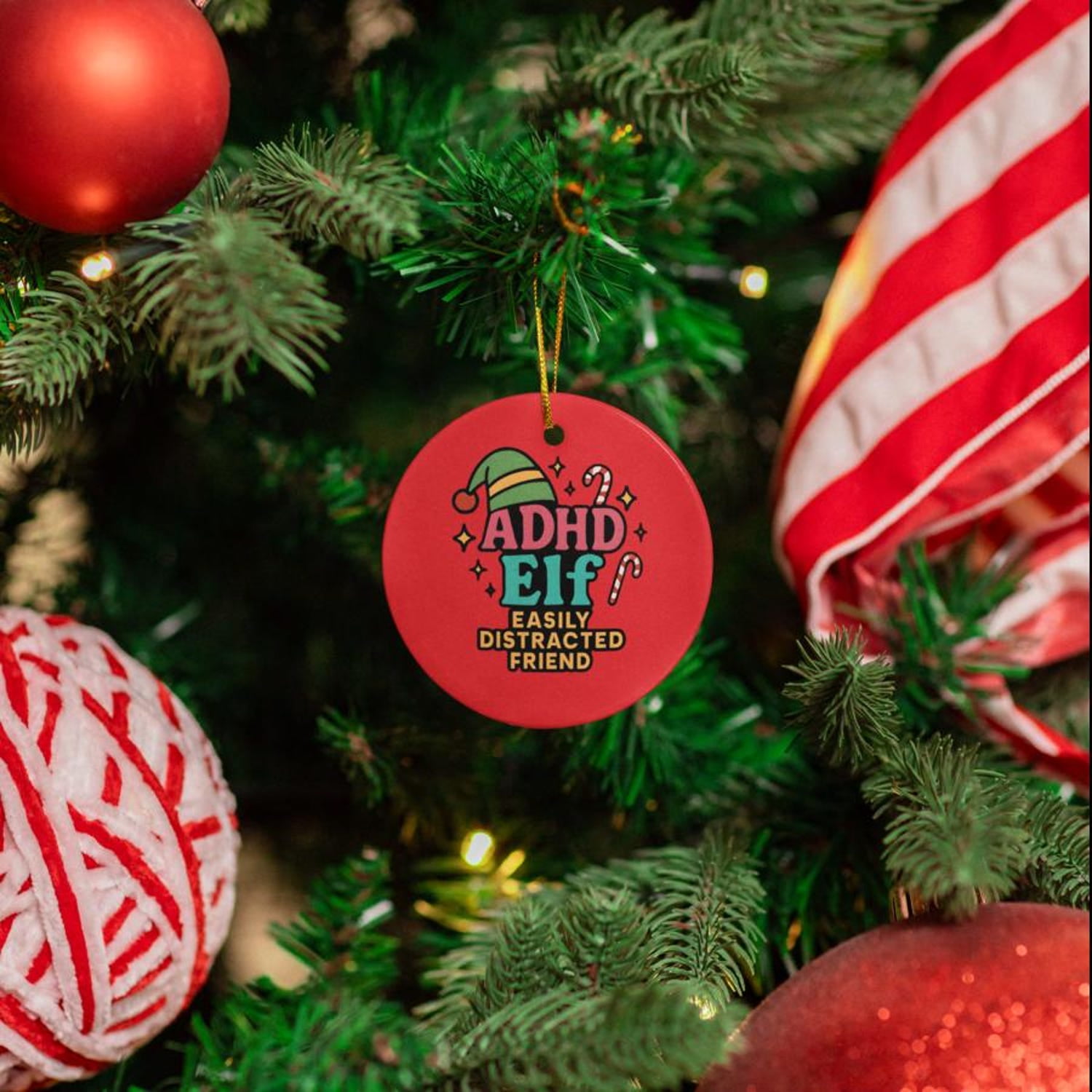 ADHD Elf Ceramic Ornament | Holiday Decoration - Walmart.com