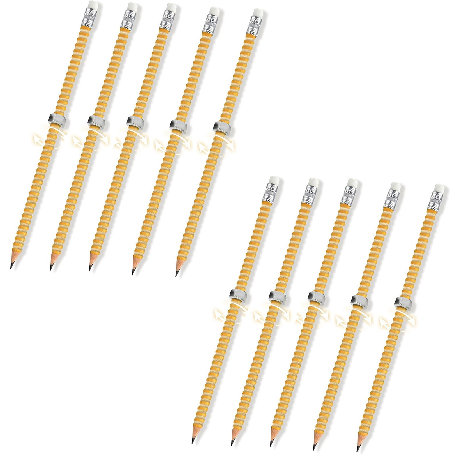 ADHD Pencil - 2025 New Threaded Pencil Fidget With a Sliding Nut That ...