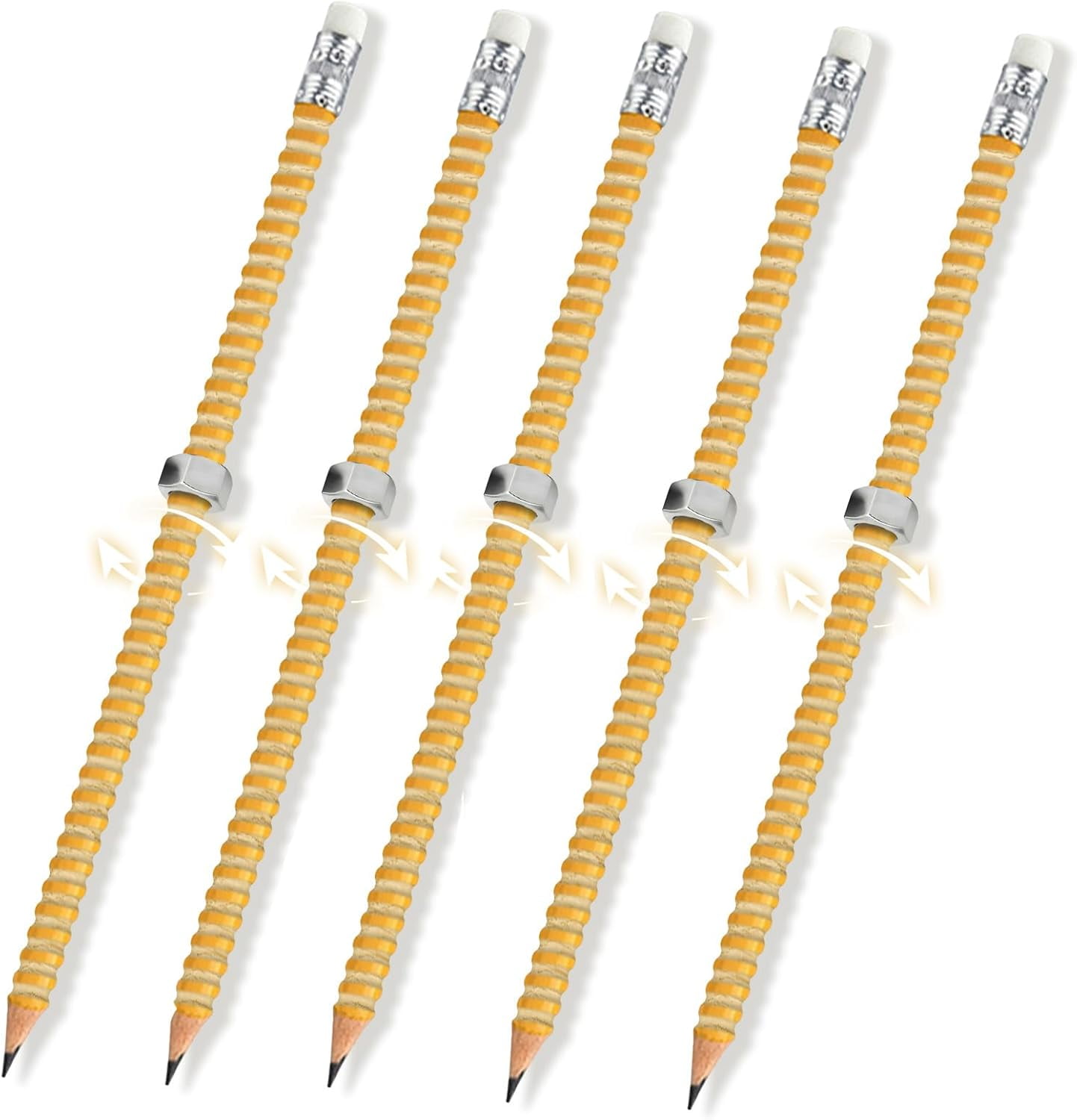 ADHD Pencil - Threaded Fidget Pencil for ADHD & Anxiety, Silent Sensory ...