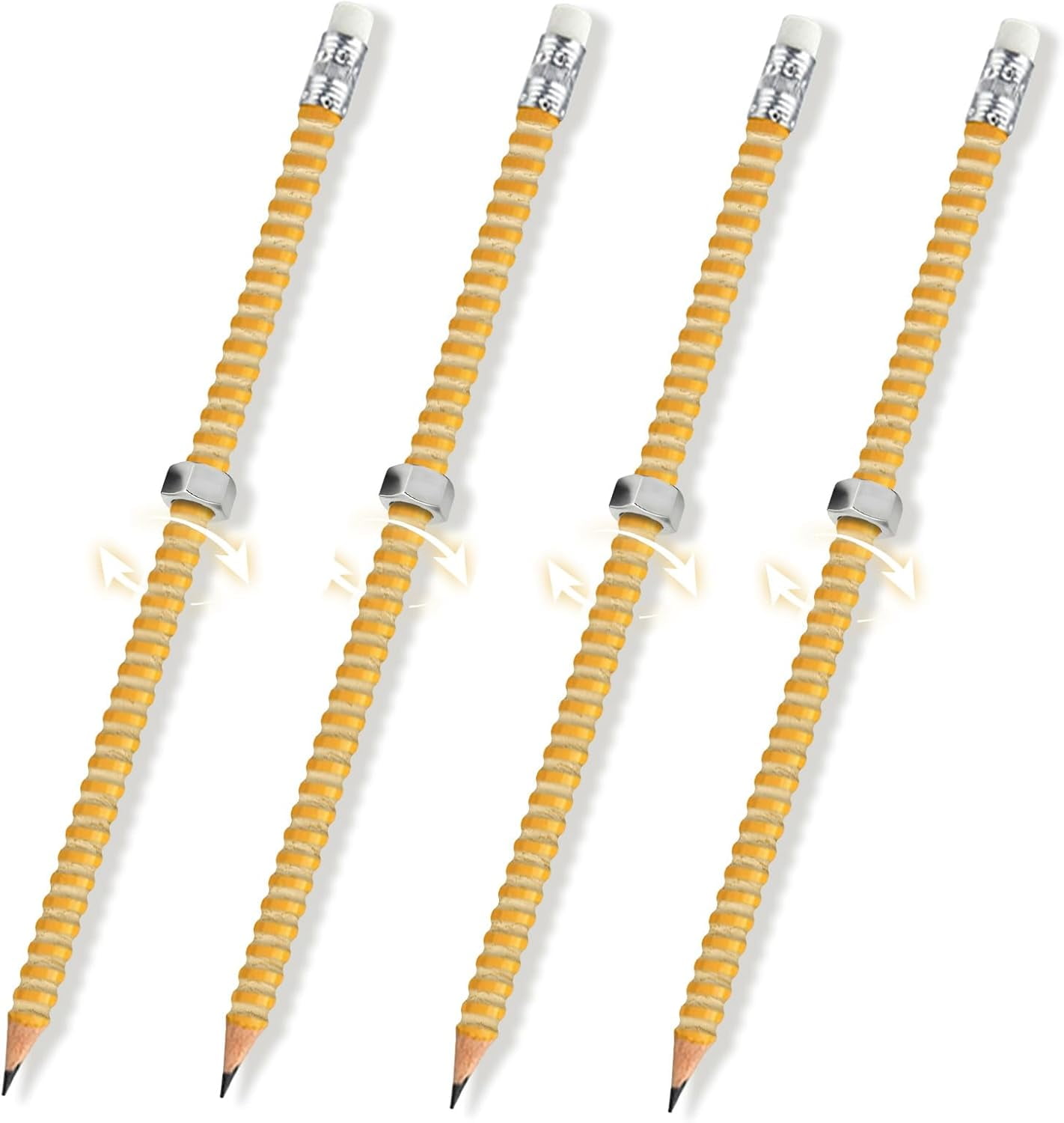 ADHD Pencil - Threaded Fidget Pencil for ADHD & Anxiety, Silent Sensory ...