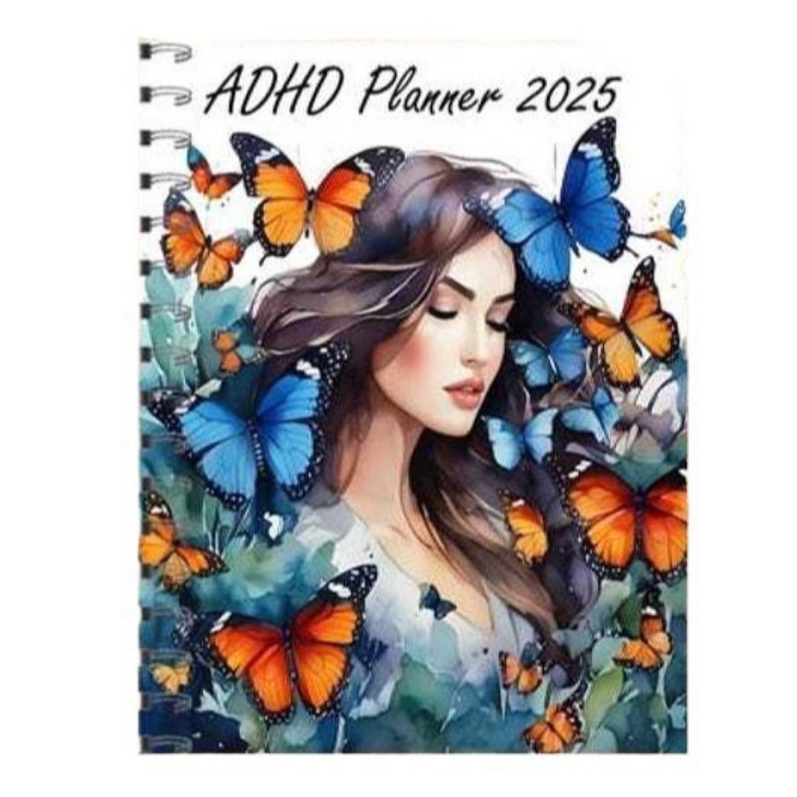 ADHD Plan 2025 Plan Calendar Butterfly Flowers - Walmart.com