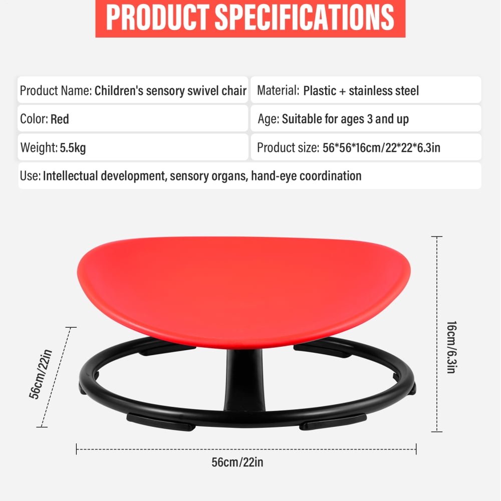 ADHD Sensory Spin Chair, Sturdy Metal Base Swivel Seat for Balance ...