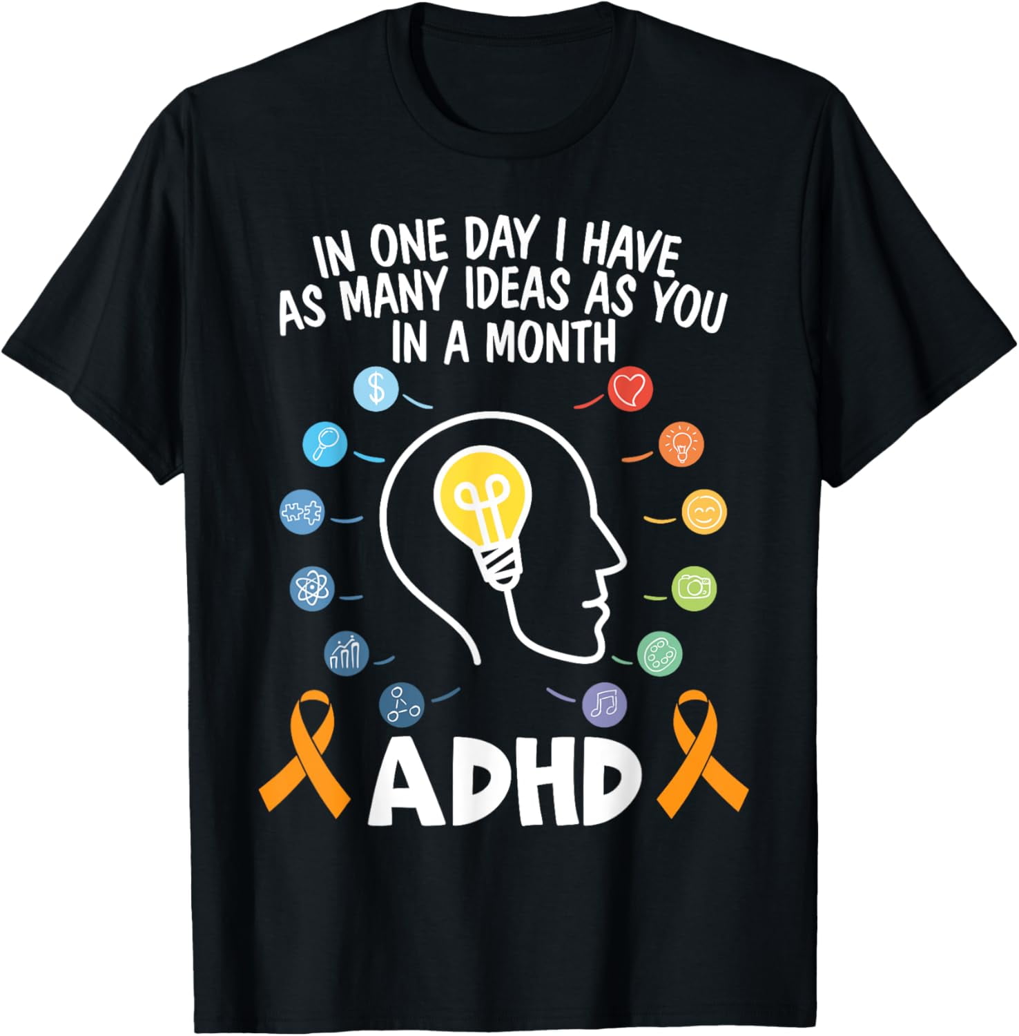 ADHD Warrior Embrace Neurodiversity ADHD Awareness T-Shirt - Walmart.com