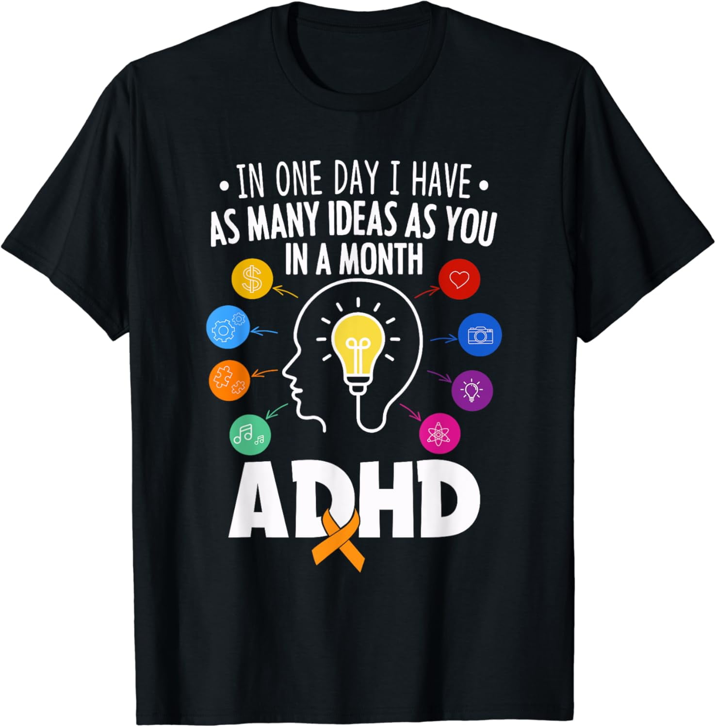 ADHD Warrior Embrace Neurodiversity ADHD Awareness T-Shirt - Walmart.com