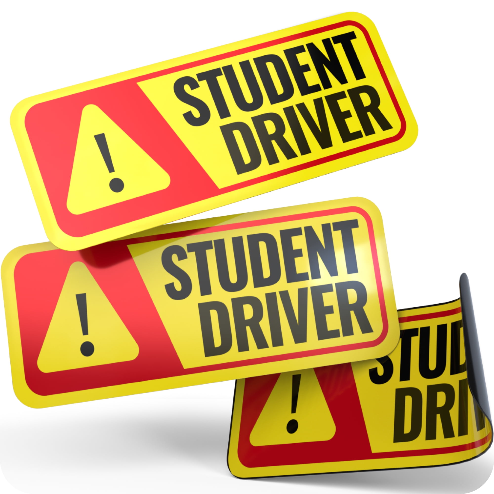ADHEISIGN Student Driver Car Magnet (Yellow/Red) - New Driver ...