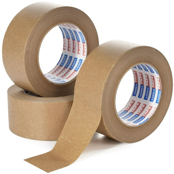 ADHES Biodegradable Kraft Paper Tape, 2 inch x 55 Yards 3 Rolls Eco ...