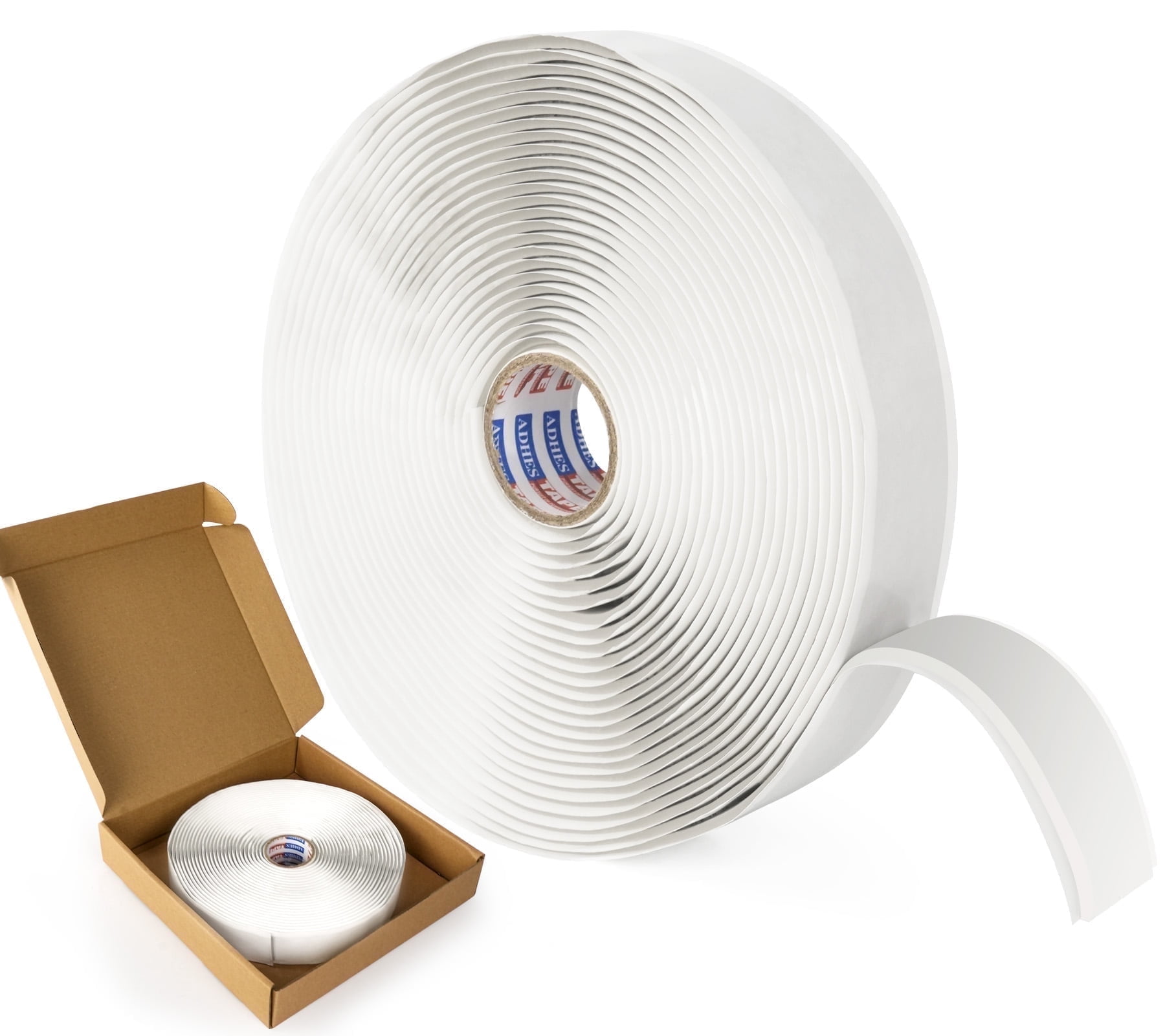 ADHES Butyl Sealant Tape, 1" x 30' x 1/8" – White Butyl Rubber Tape for ...
