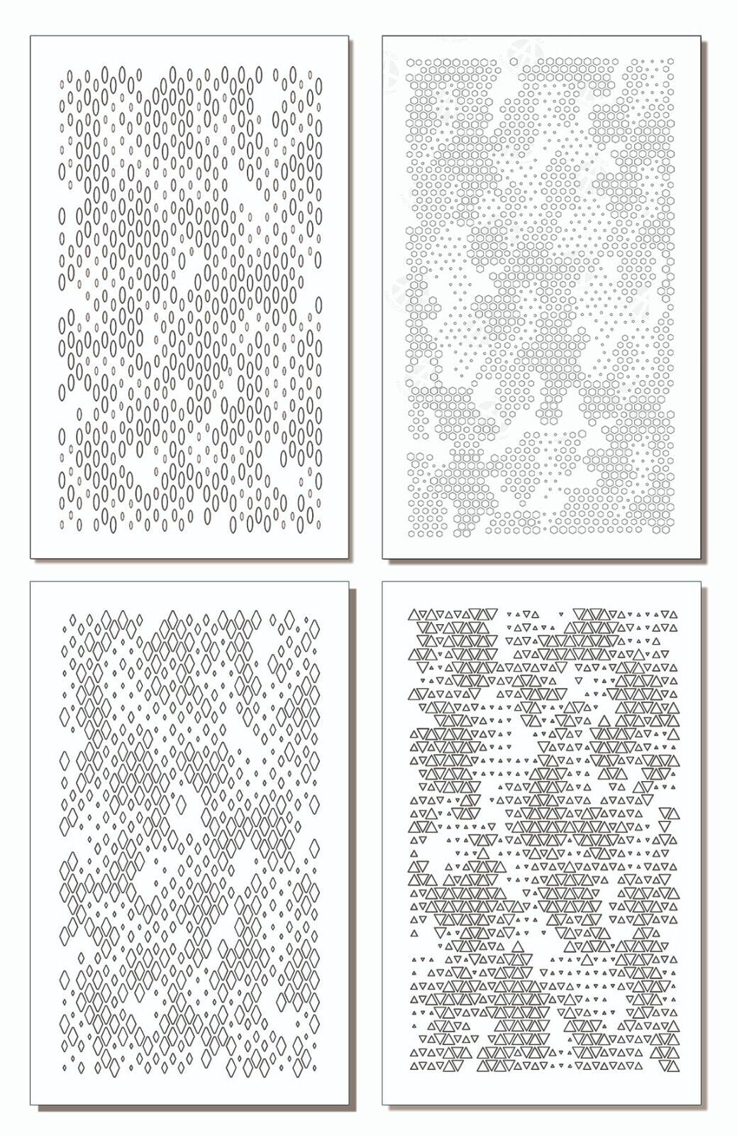 ADHESIVE Camouflage Airbrush Spray Paint Cerakote Stencils Tac CAMO 4pk ...