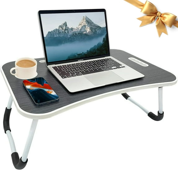 ADHINO Folding Lap Desk, Portable, Foldable Laptop Table with Cup ...