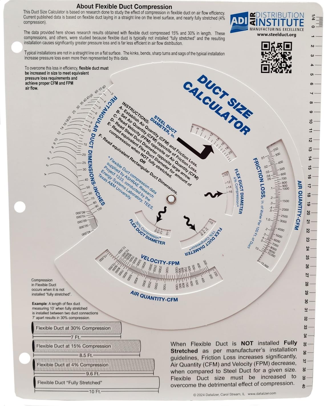 ADI Ductulator – Duct Size Calculator - Walmart.com