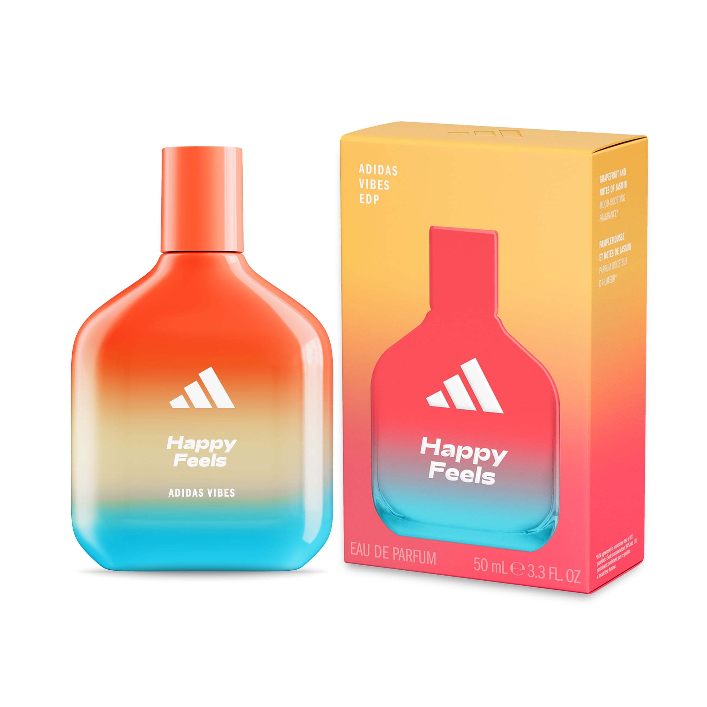 adidas Vibes Happy Feels Eau de Parfum, For All, 1.6oz - Walmart.com