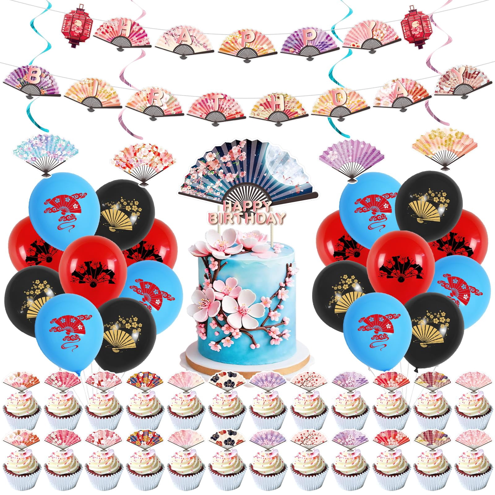 ADIANZI Japanese Folding FEV6 Fans, Asian & Japanese Birthday Party ...