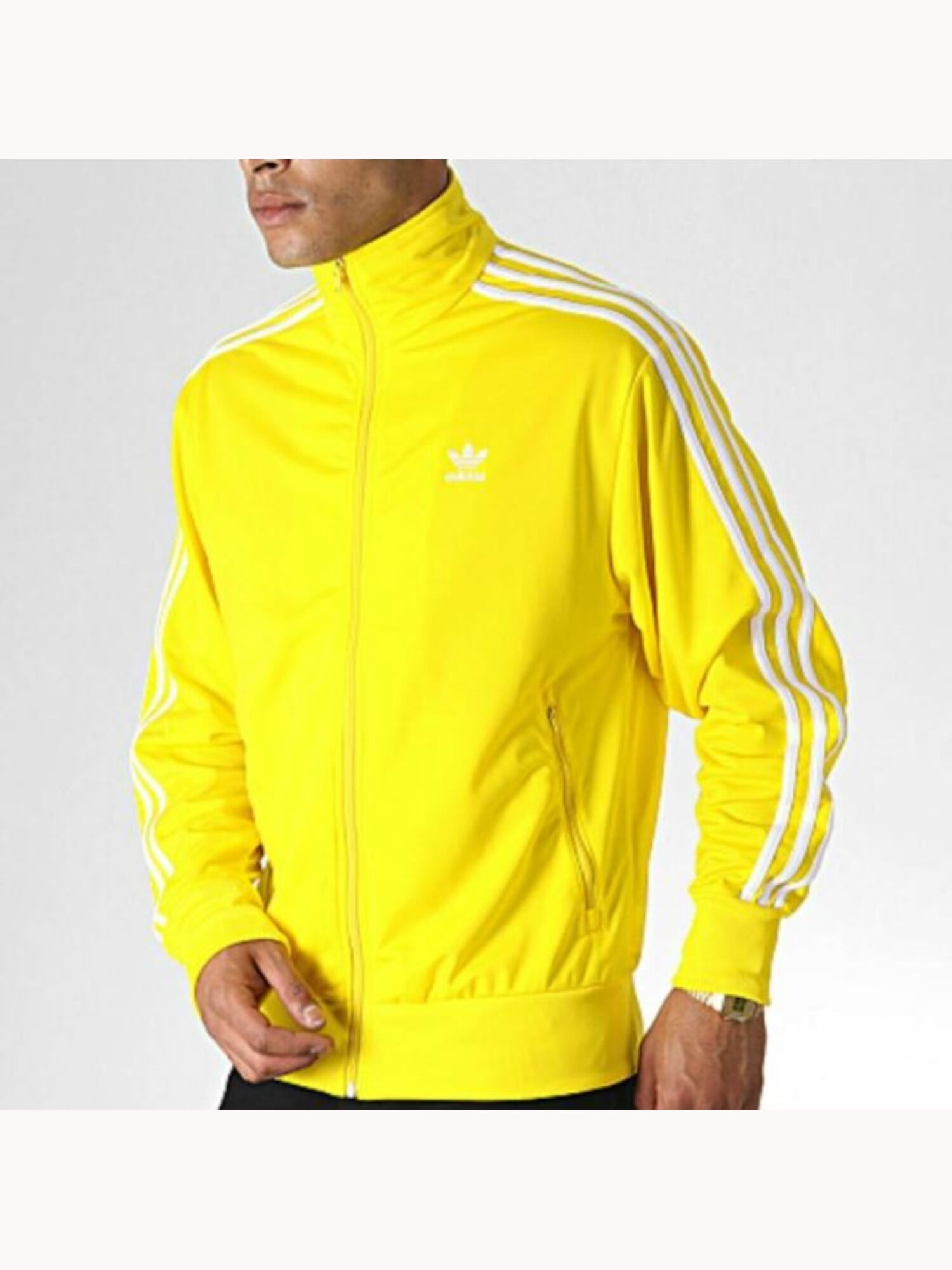 ADIDAS Mens Yellow Logo Graphic Track Jacket 2XL - Walmart.com