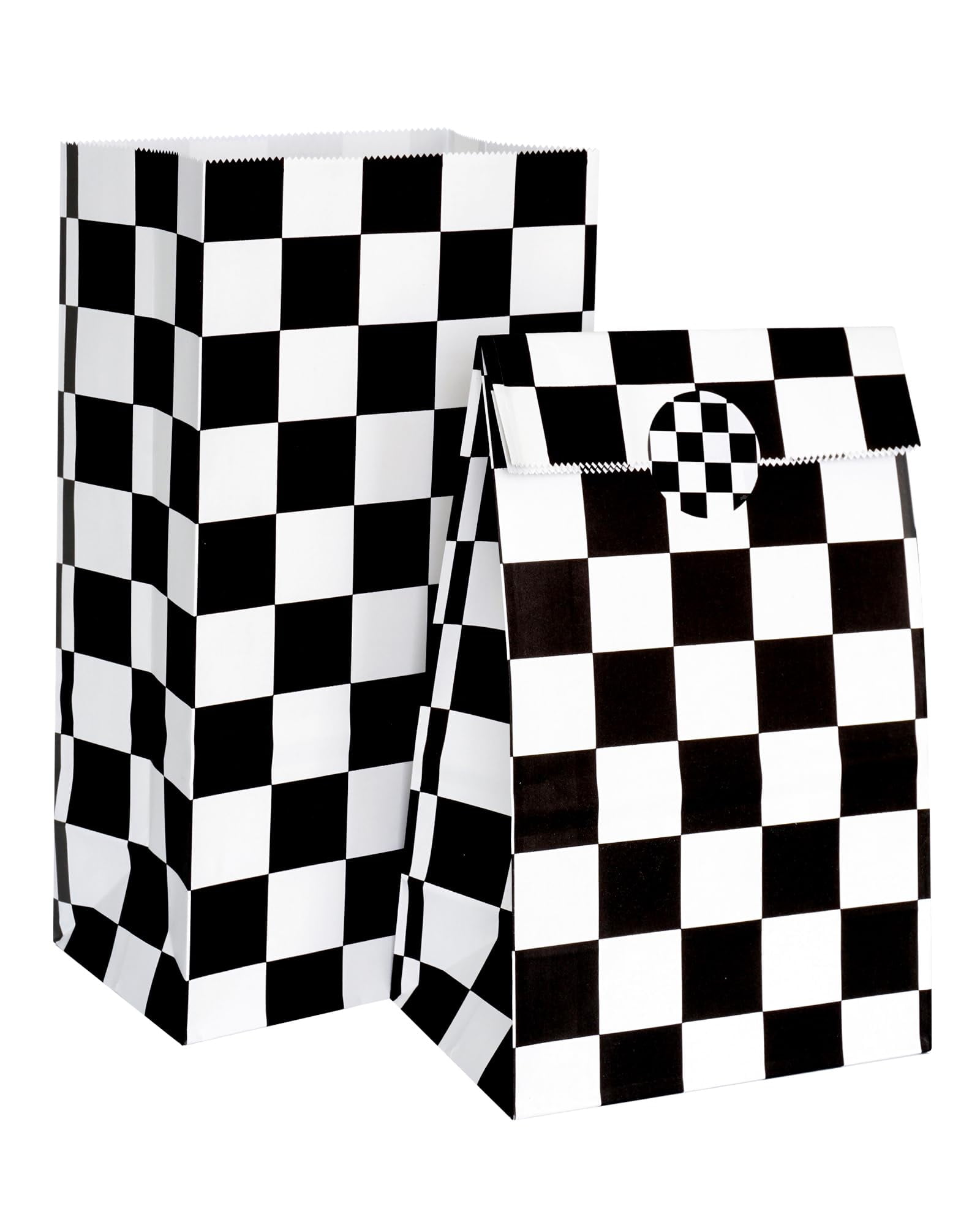 ADIDO EVA Checkered Racing Treat Bags Black and White Checkered Gift ...