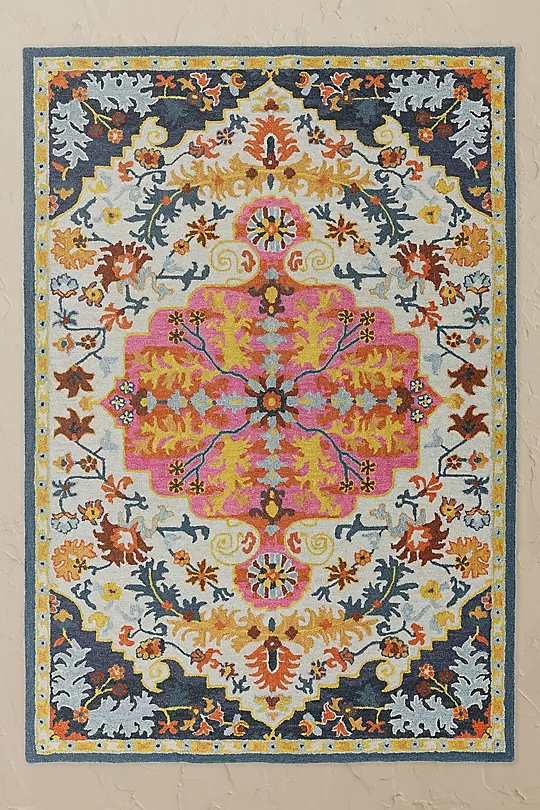 ADIL RUGS Bronte Hand-Tufted Multicolour Wool Persian Area Rugs For ...
