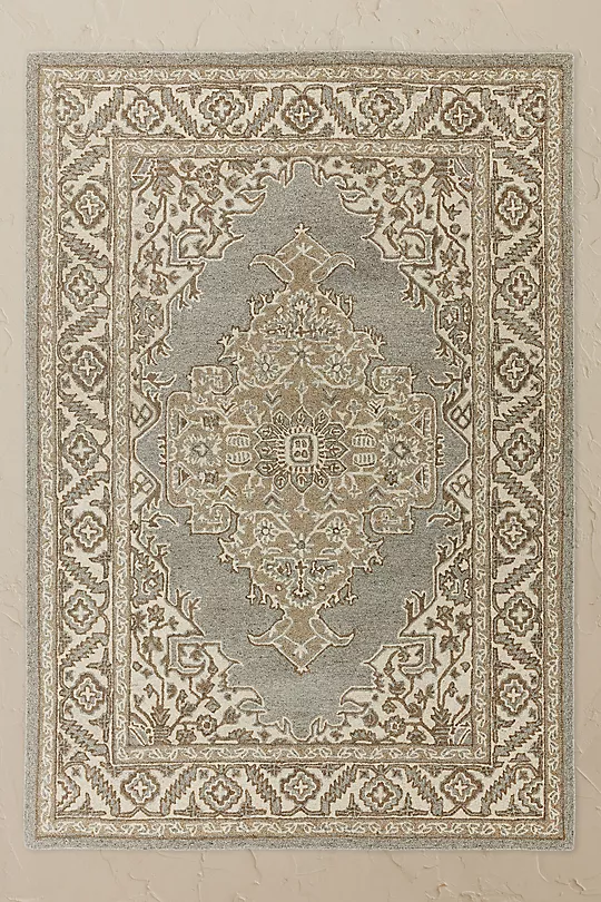 ADIL RUGS Bronte Hand-Tufted Natural Beige Wool Persian Area Rugs For ...