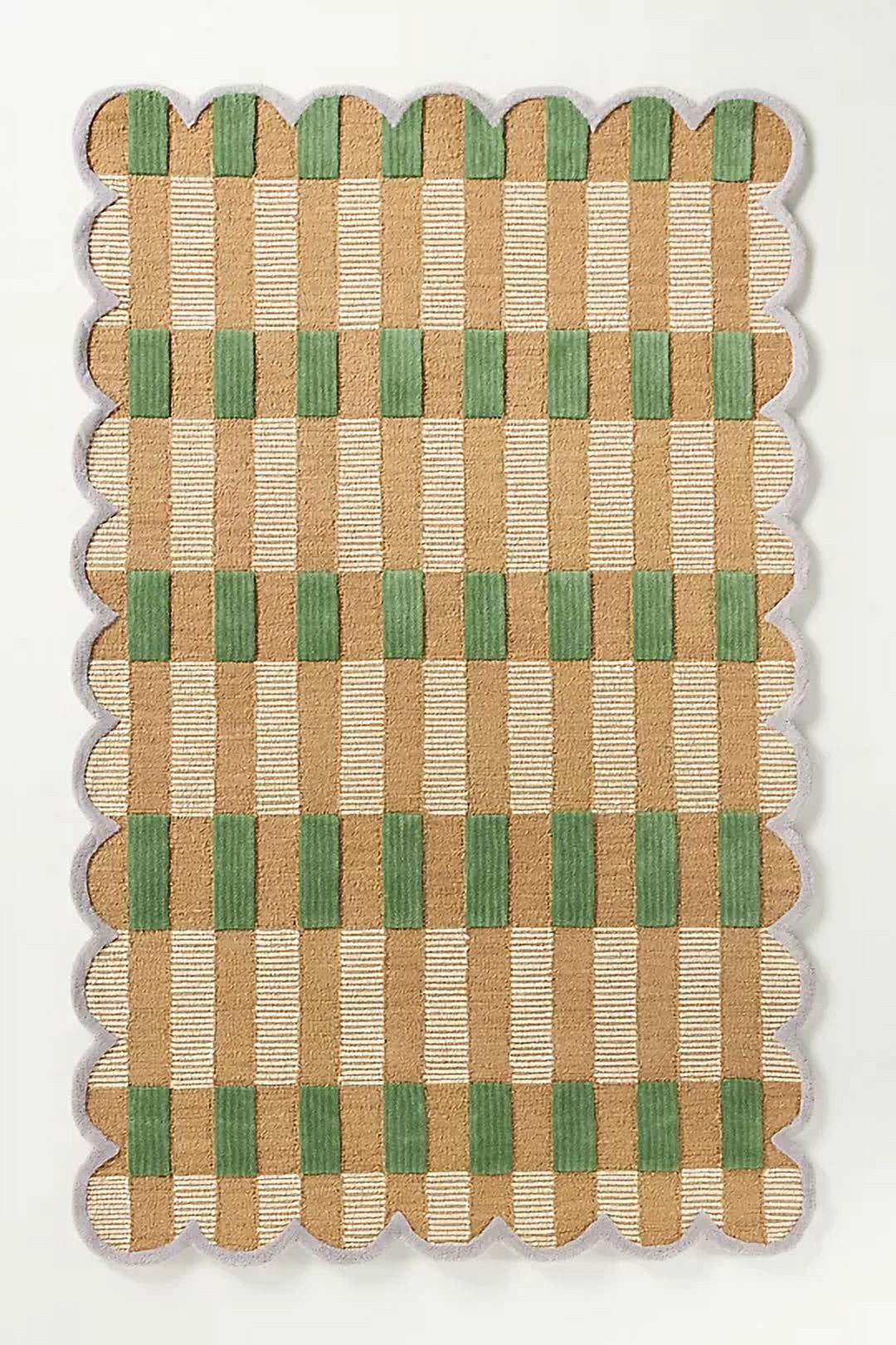 ADIL RUGS Matilda Goad & Co. Tufted Plaid Rug (Green, - Walmart.com